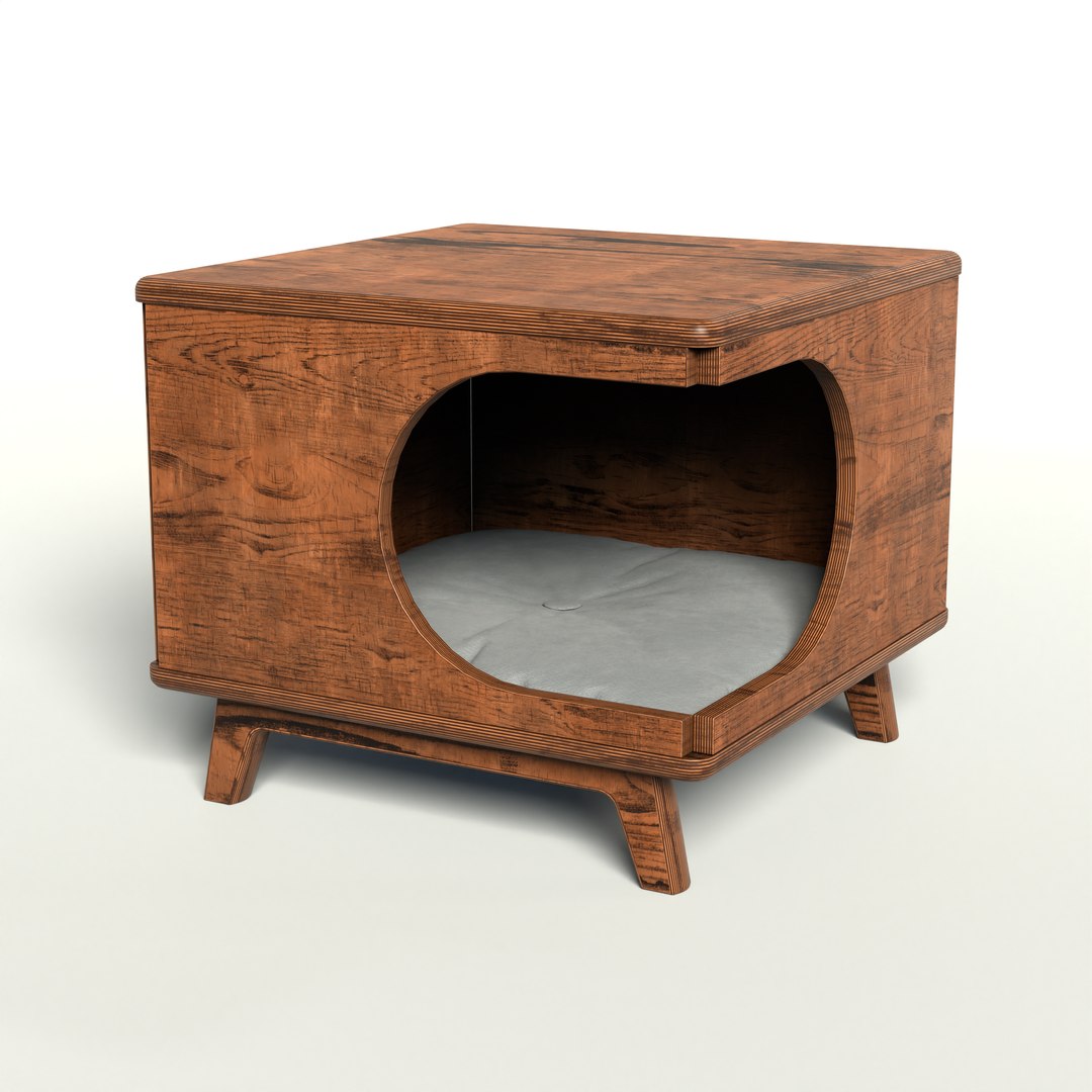3D Wooden Furniture Cat House - TurboSquid 1978967