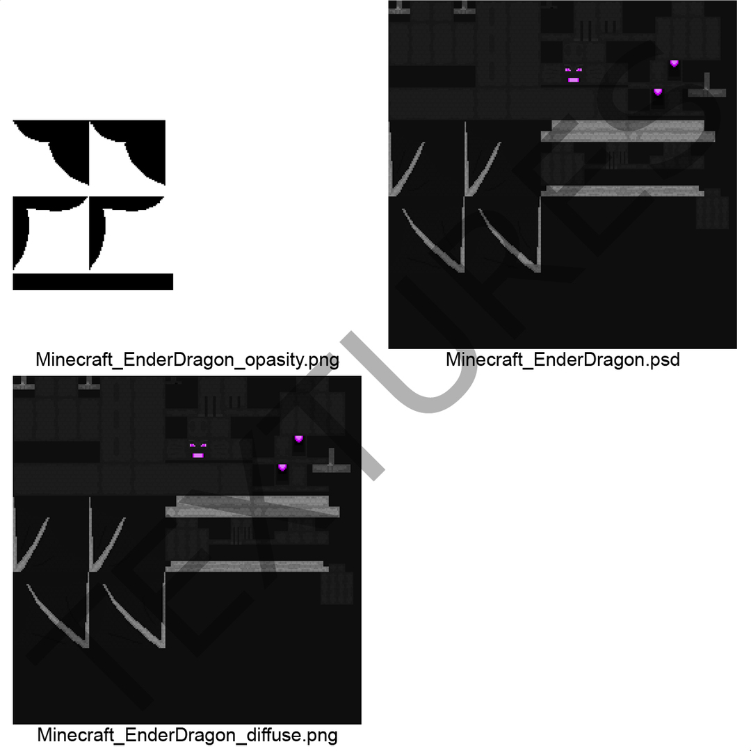 3d model minecraft ender dragon