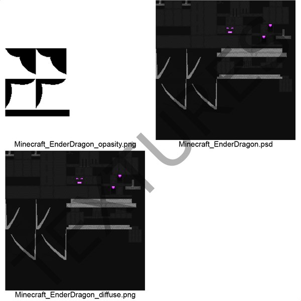 3d model minecraft ender dragon