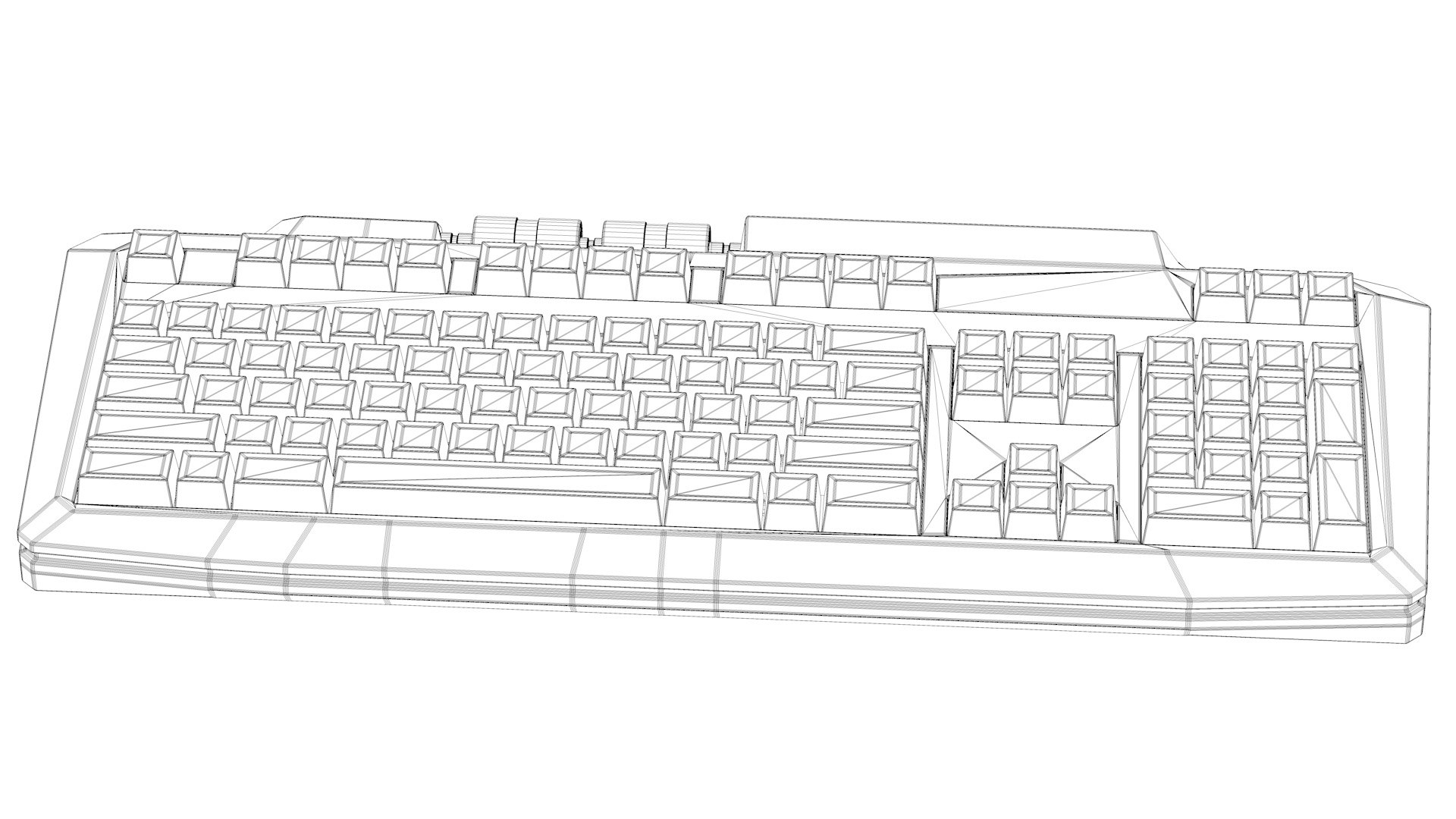 Black Cool Keyboard Model Computer Keyboard Model - TurboSquid 2326023