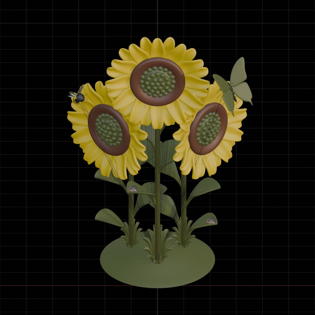Sunflower Model - TurboSquid 2340272