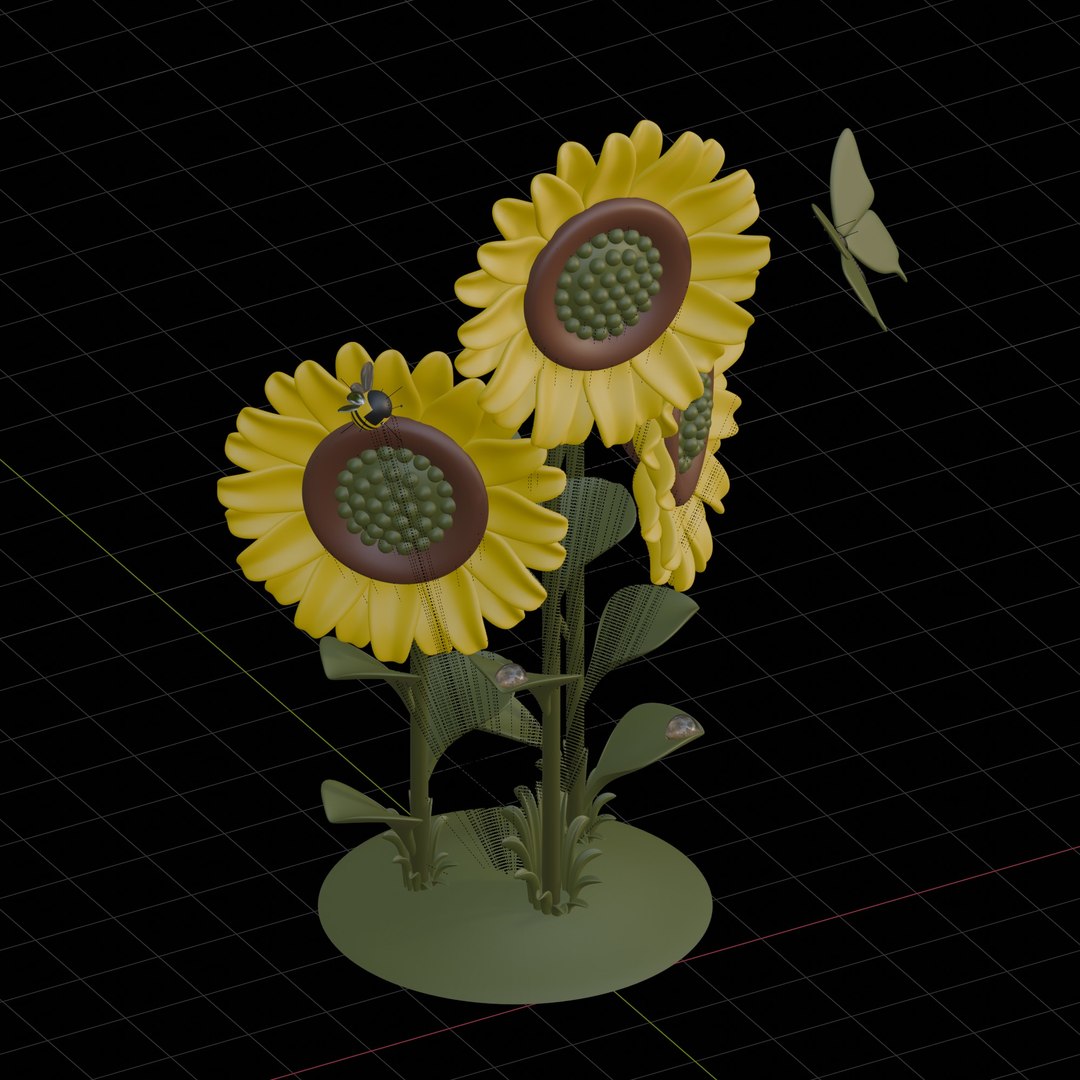 Sunflower Model - TurboSquid 2340272