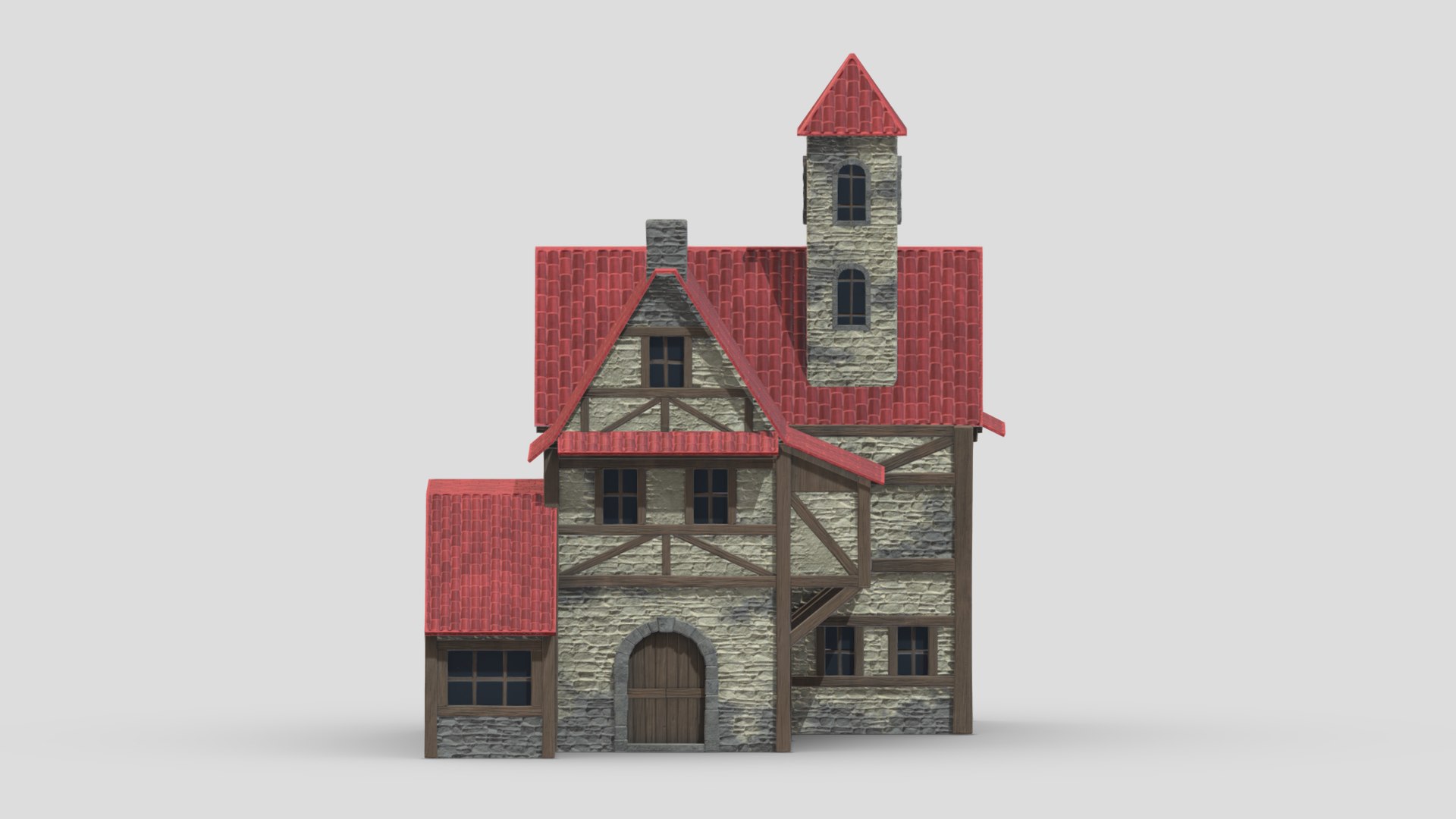 3D Model Medieval Building 04 Low Poly PBR Realistic - TurboSquid 1974252