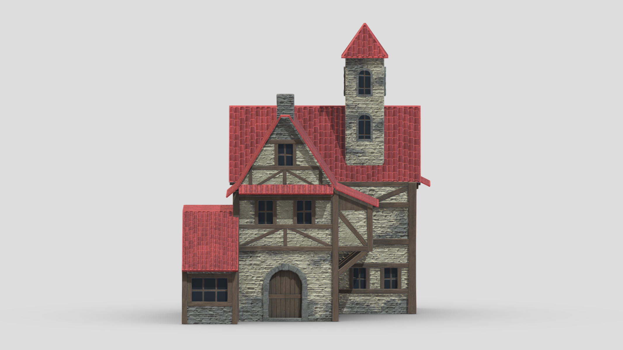 3D model Medieval Building 04 Low Poly PBR Realistic - TurboSquid 1974252