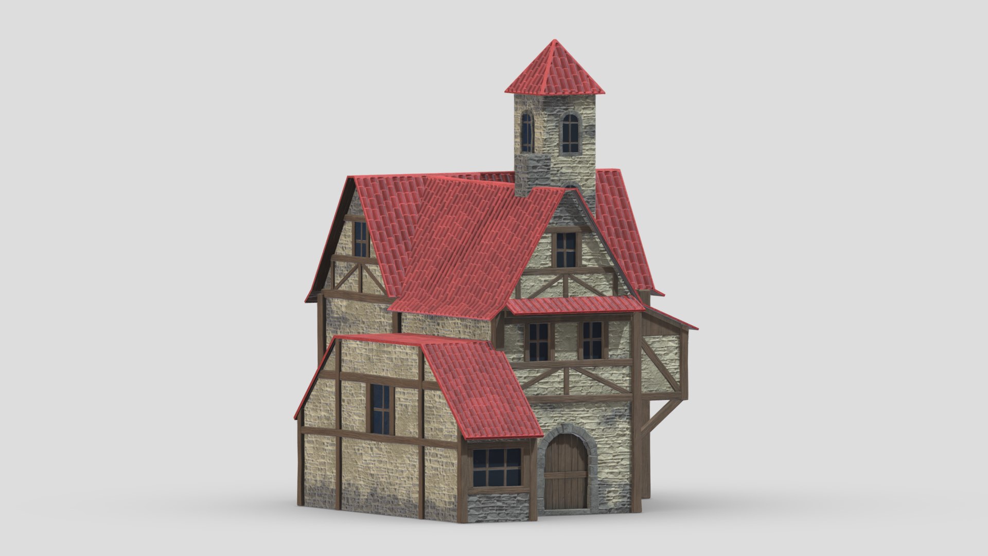 3D Model Medieval Building 04 Low Poly PBR Realistic - TurboSquid 1974252