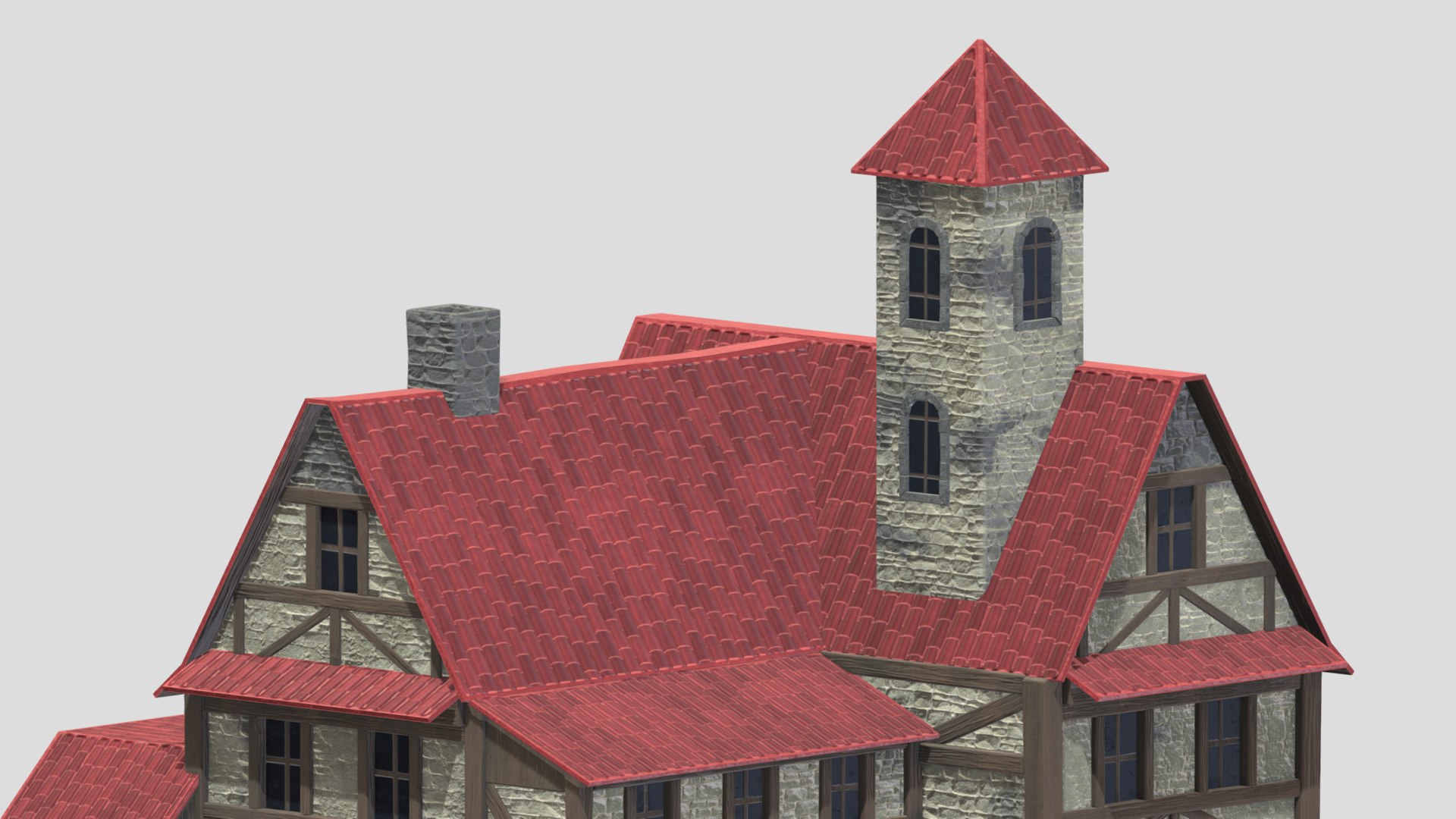 3D Model Medieval Building 04 Low Poly PBR Realistic - TurboSquid 1974252