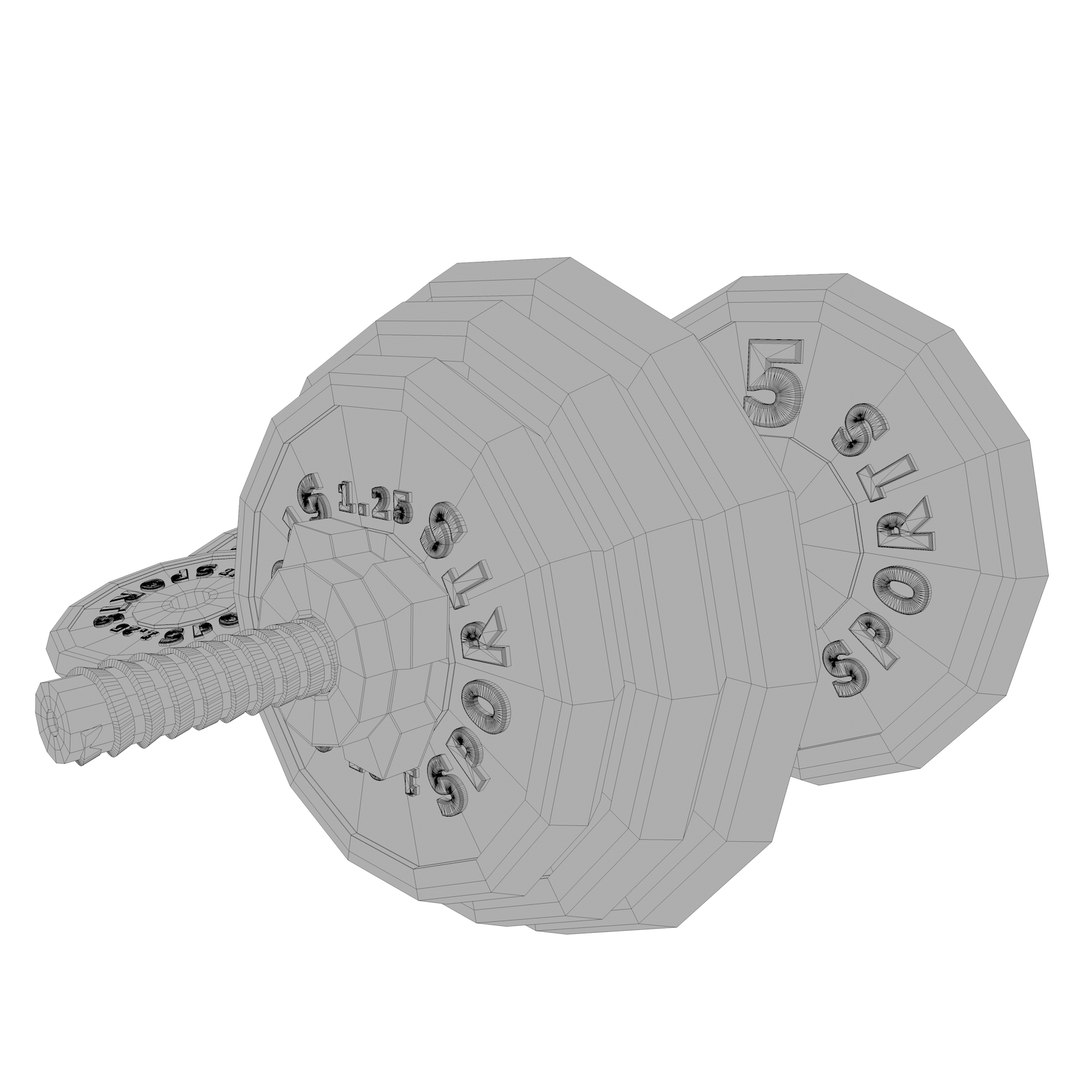 Dumbbell Set 3d Model