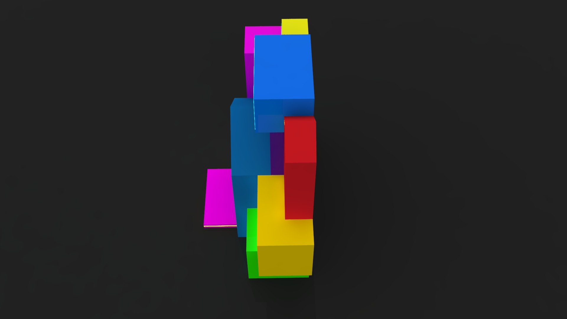 3D Stand Booth Art Installation Colorful Lighted Geometric Style ...