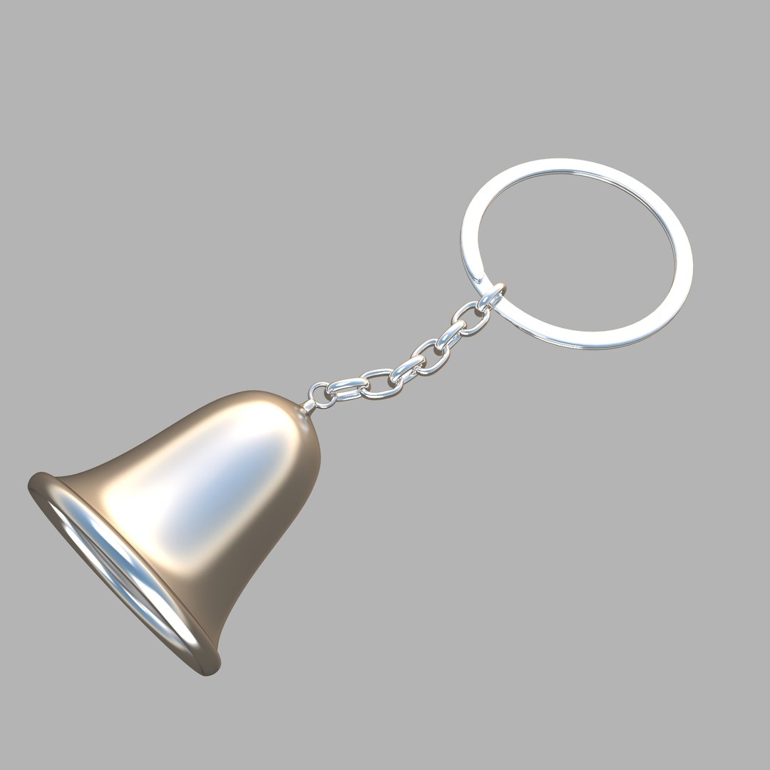 Bell Keychain Silver 3D Model - TurboSquid 2346528