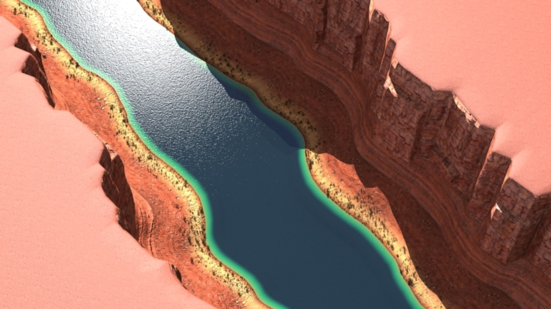 Canyon River Model - TurboSquid 1337655