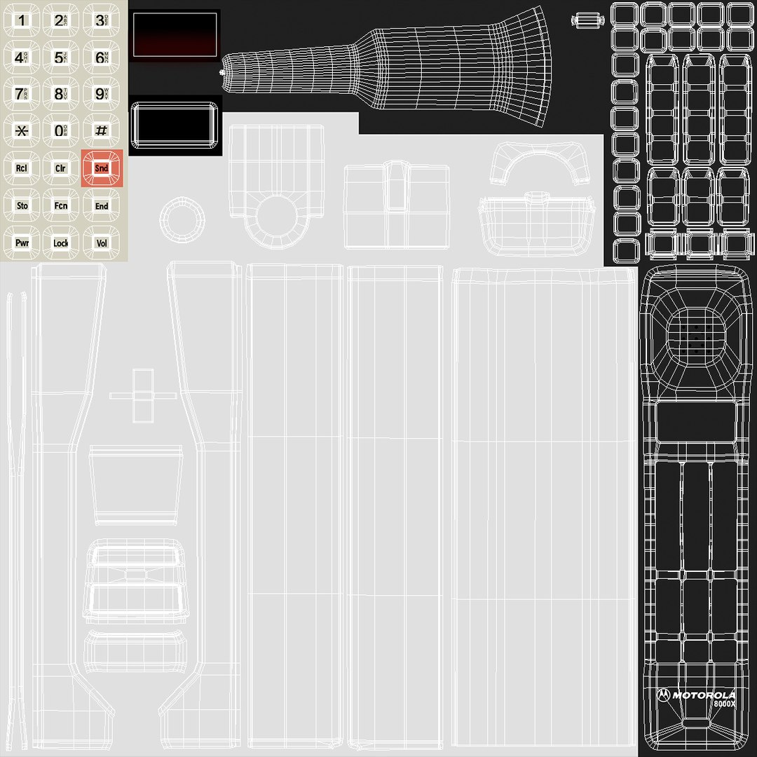 3D model Motorola DynaTAC 8000X First Mobile Phone - TurboSquid 1794492