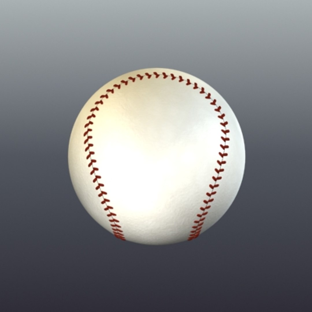 3d Baseball Ball Model