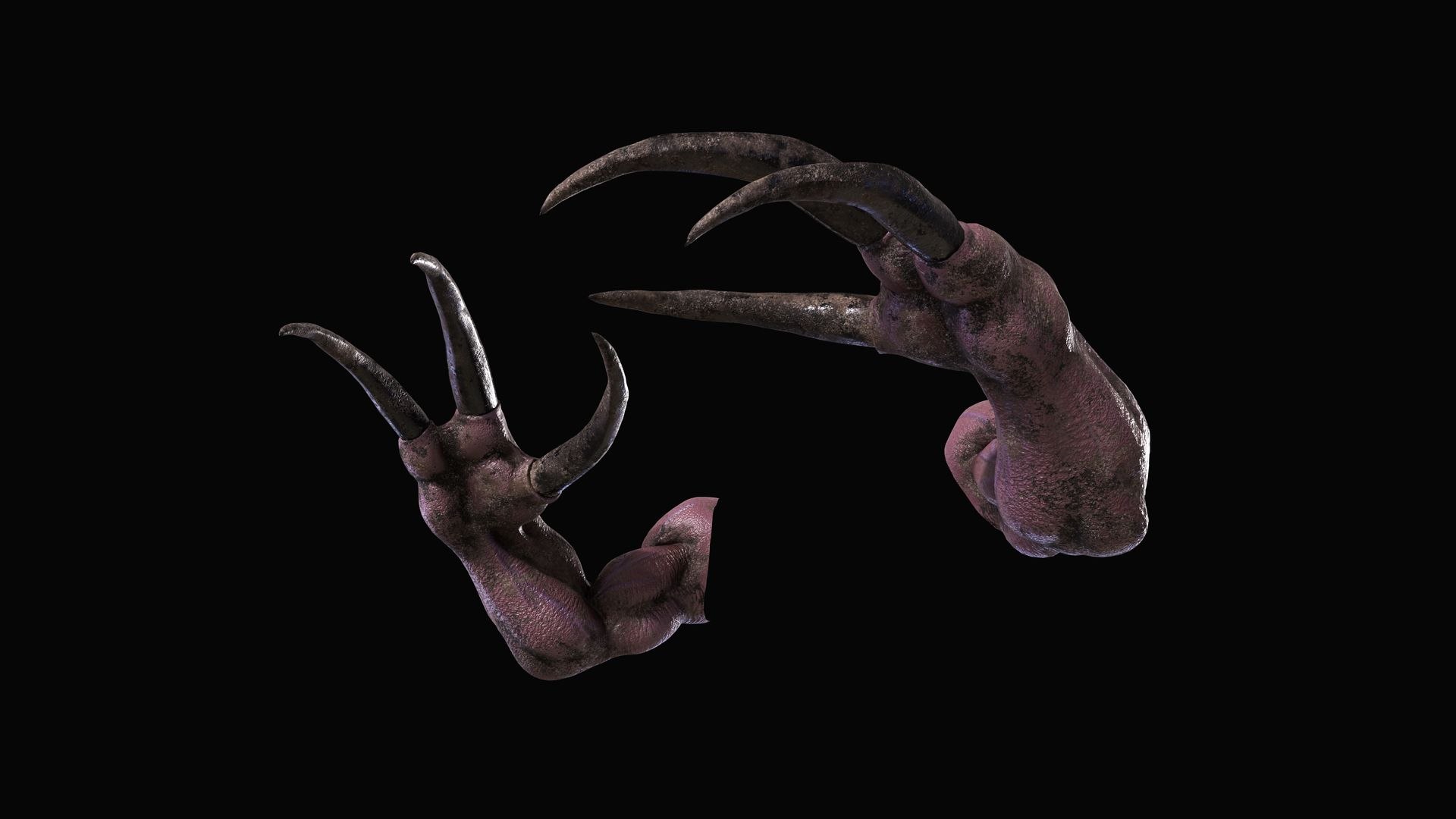 3D Clawed Monster Arms - TurboSquid 2076639