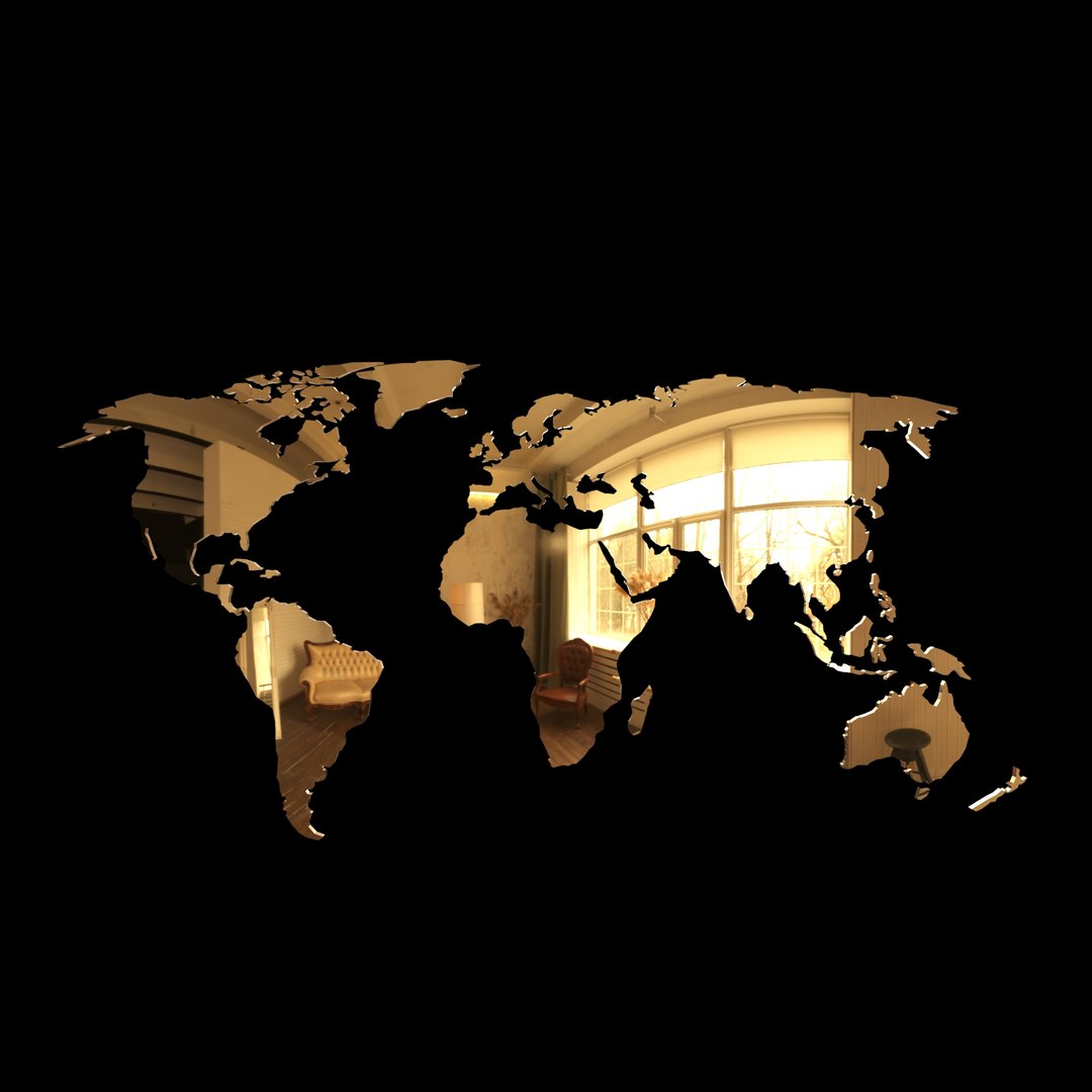3D Model 3D Model Of World Map Wall Decoration With Light - TurboSquid ...