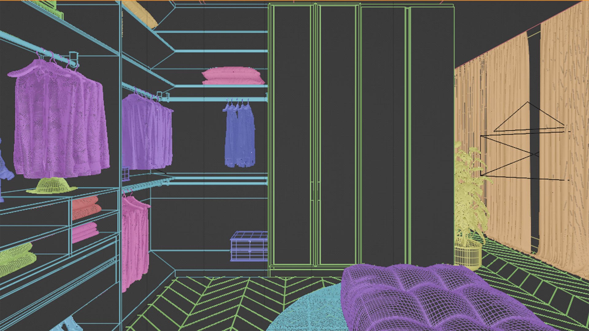 3D Walk In Closet Wardobe Contemporer Blender-Fbx-Obj - TurboSquid 2375702