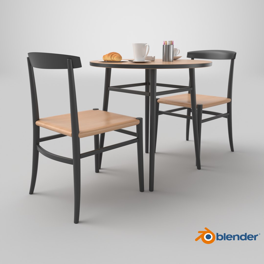 Coffee Shop Or Restaurant Table Set 3D Model 3D Model - TurboSquid 2478060