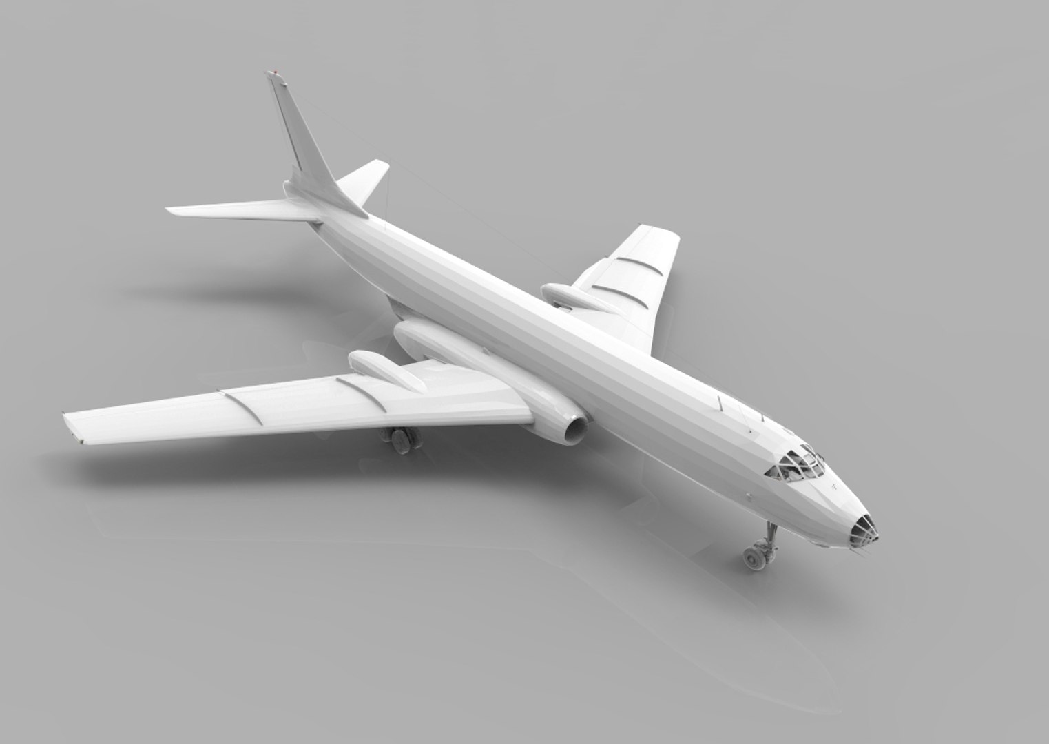 Tupolev Tu-104 3d Model