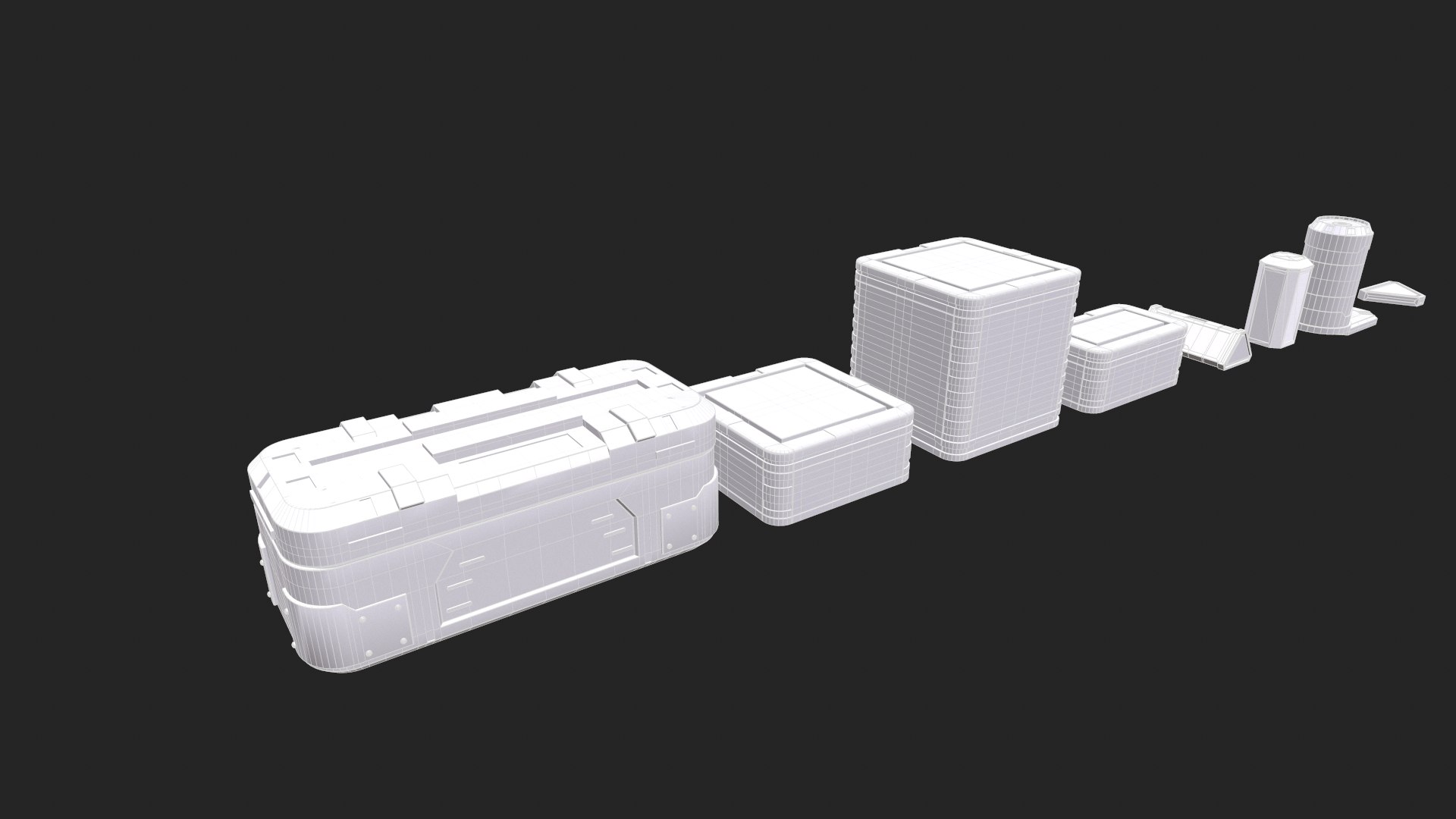 Sci-fi Crates - Model - TurboSquid 1608201