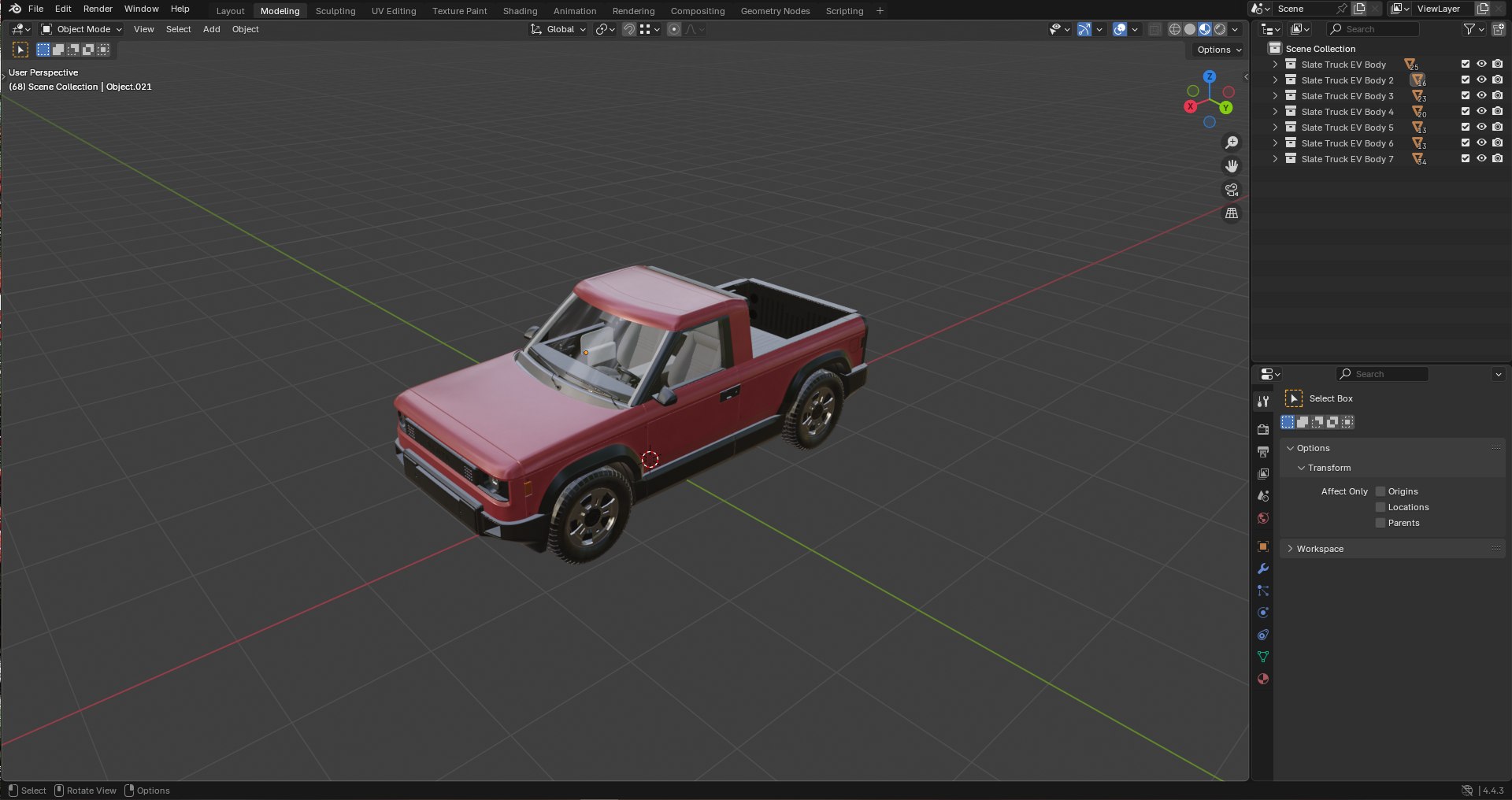 Slate Truck EV Moving Day 2027 3D Model 3D Model - TurboSquid 2511145