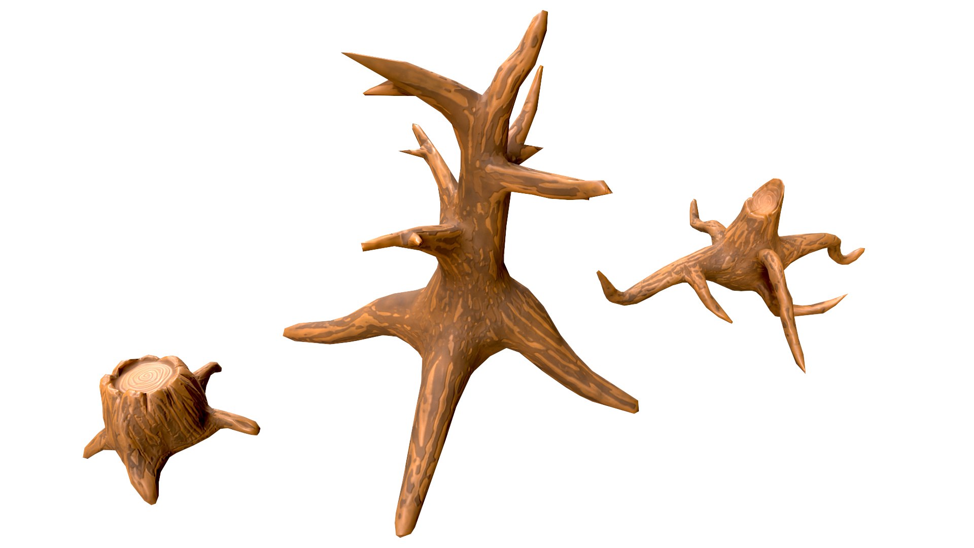 3D Set Of Trees With 3 Textures Model - TurboSquid 1958866