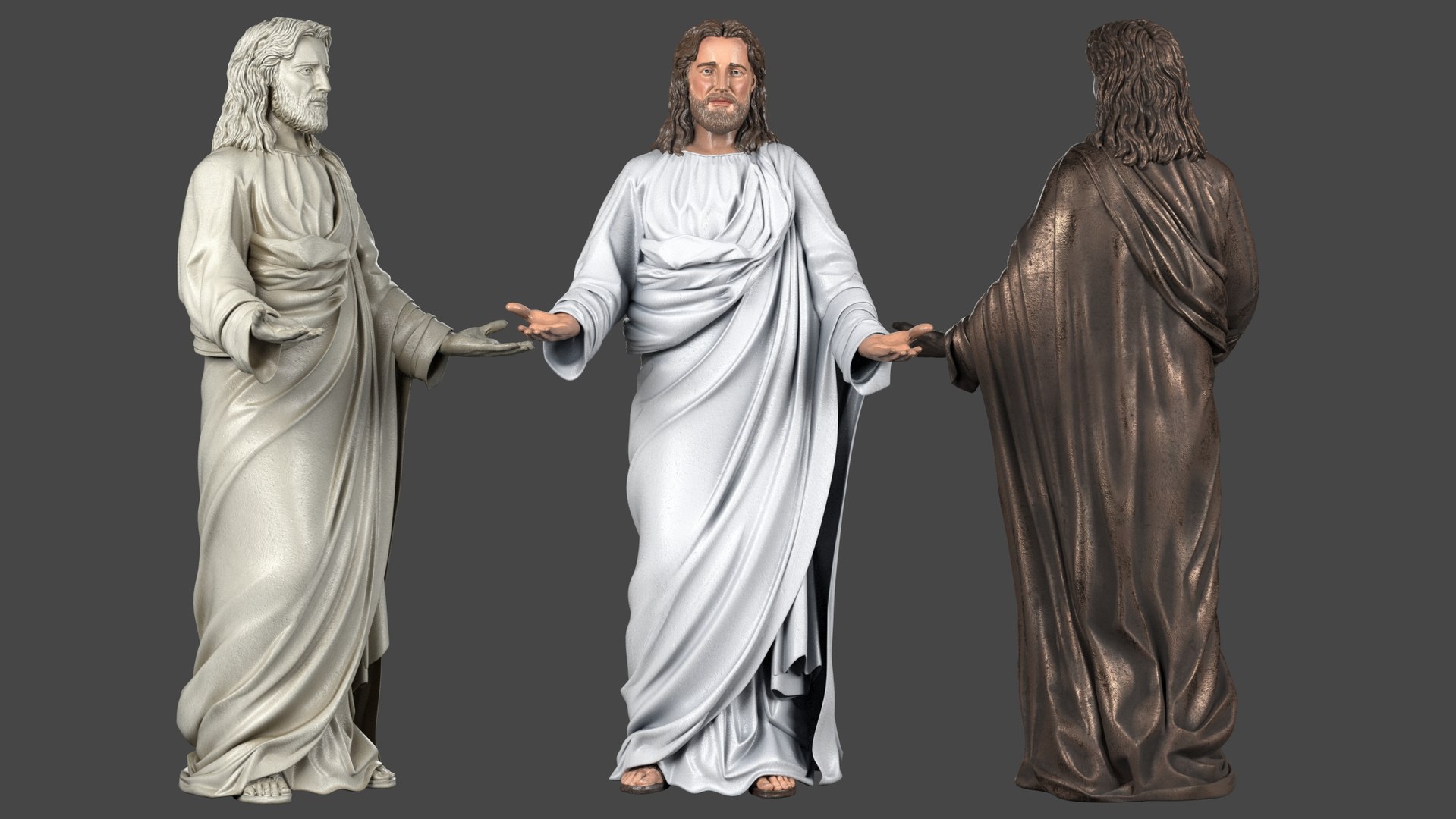 3ds Max Jesus Statue