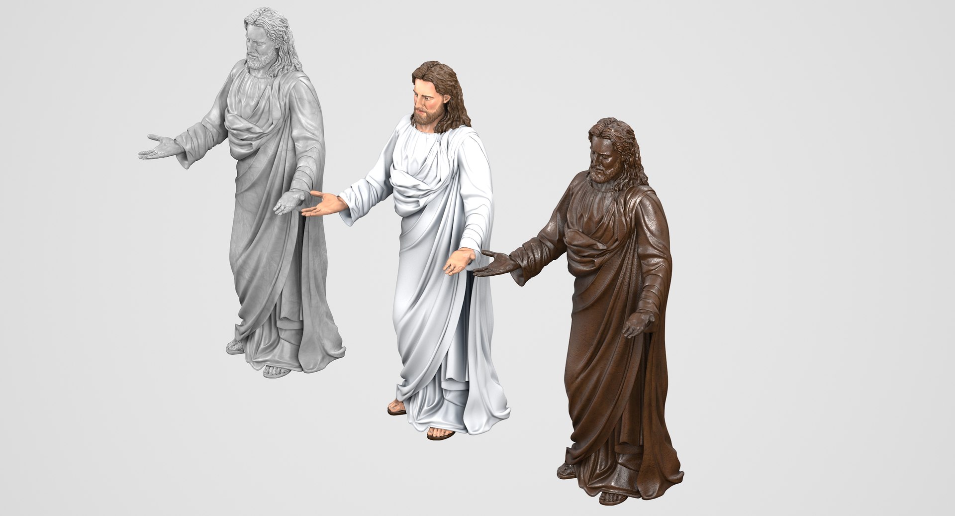 3ds max jesus statue