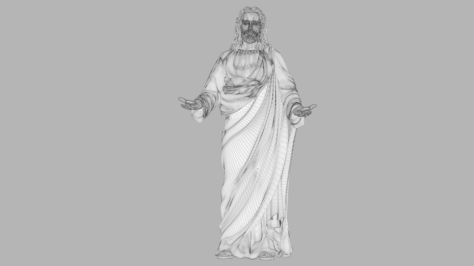 3ds Max Jesus Statue