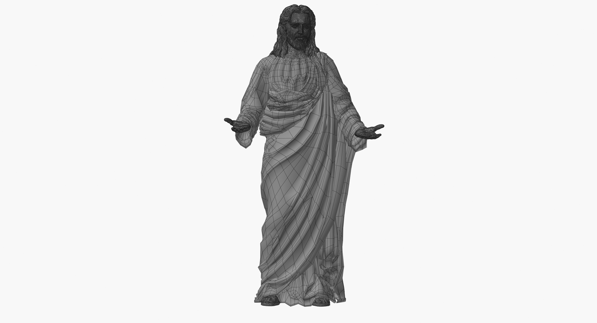 3ds max jesus statue