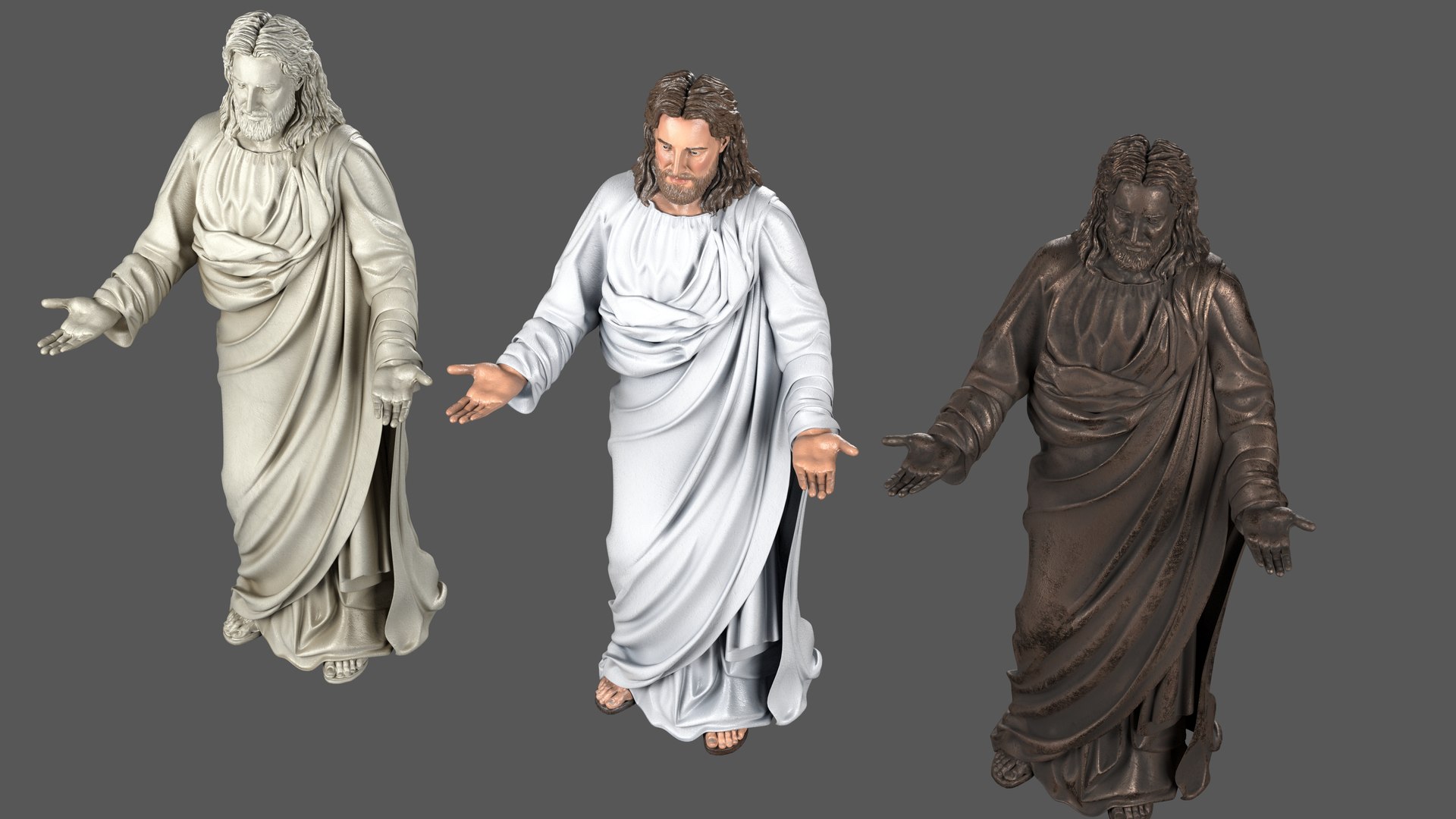 3ds Max Jesus Statue