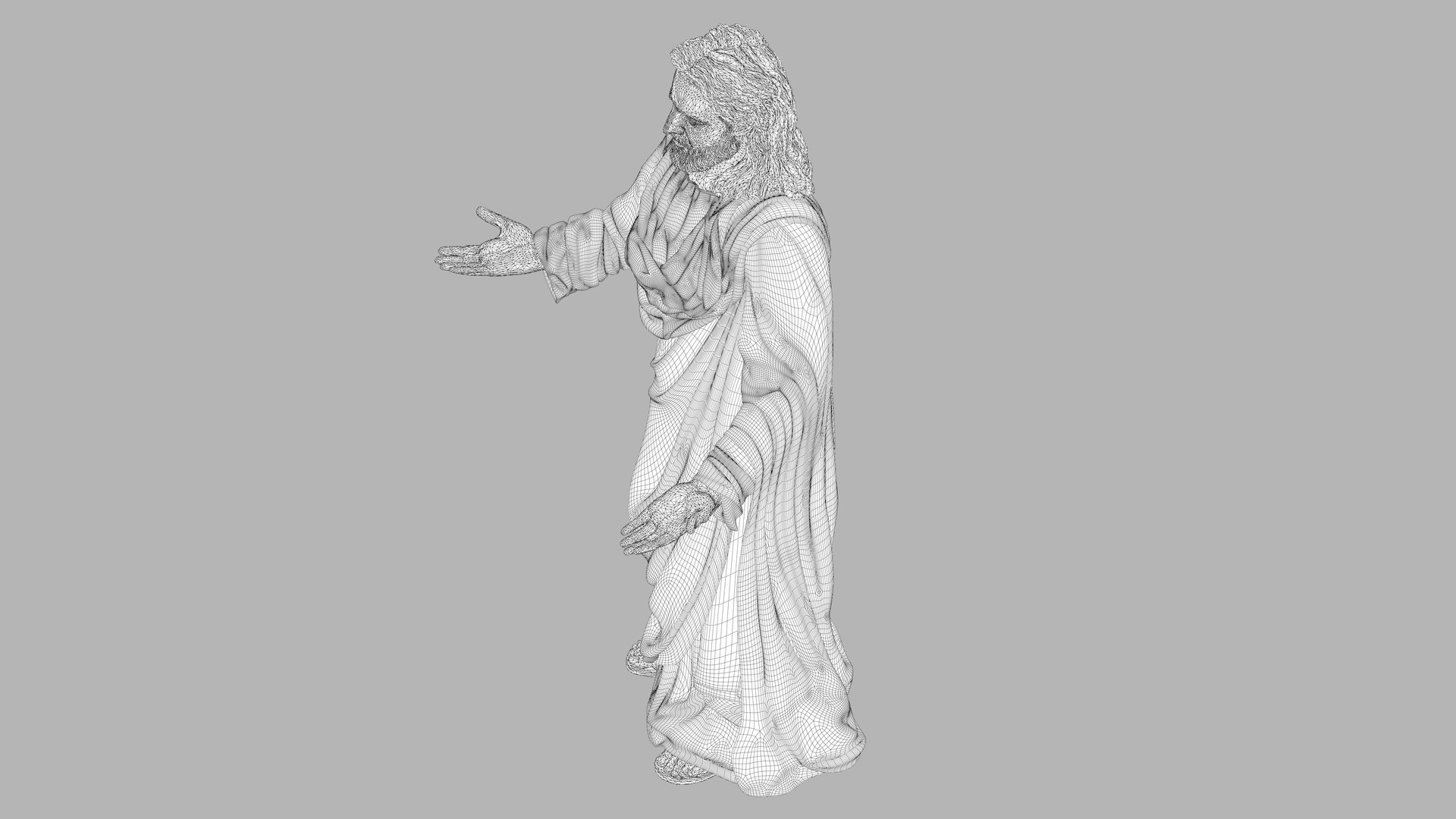 3ds Max Jesus Statue