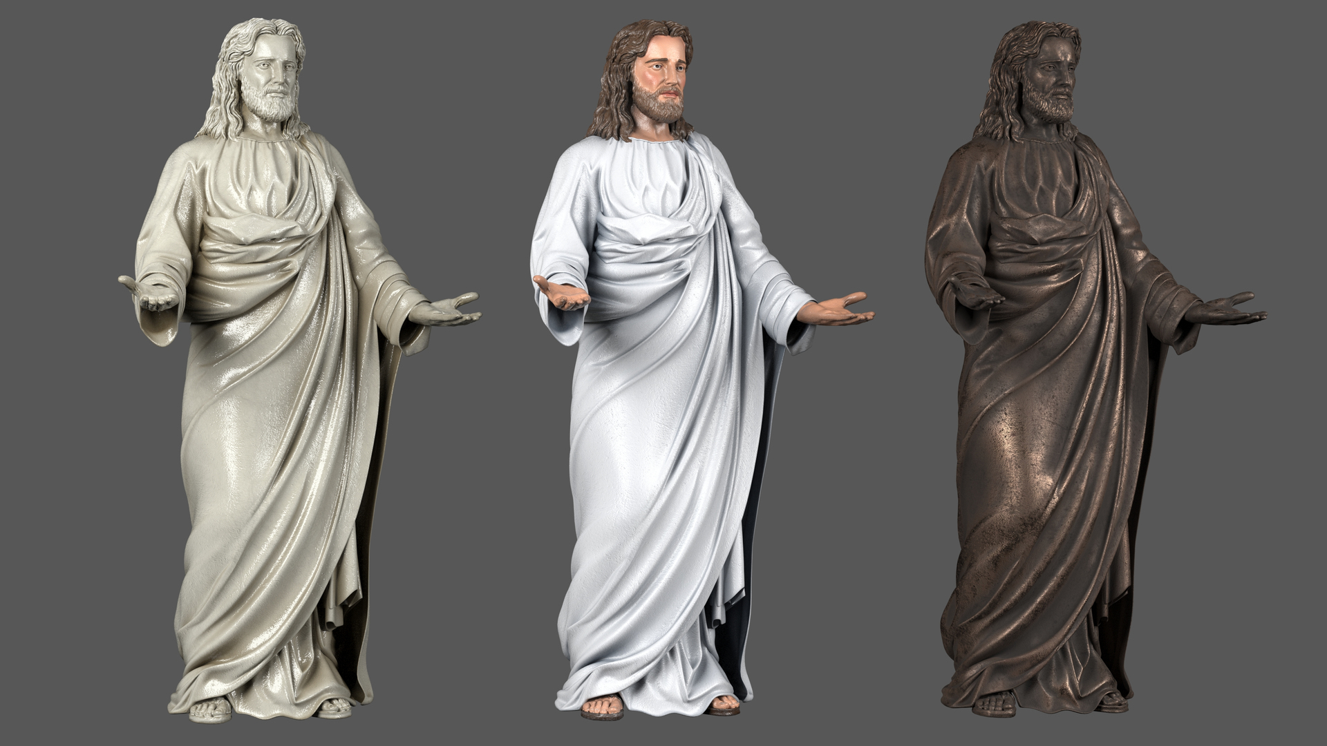 3ds Max Jesus Statue