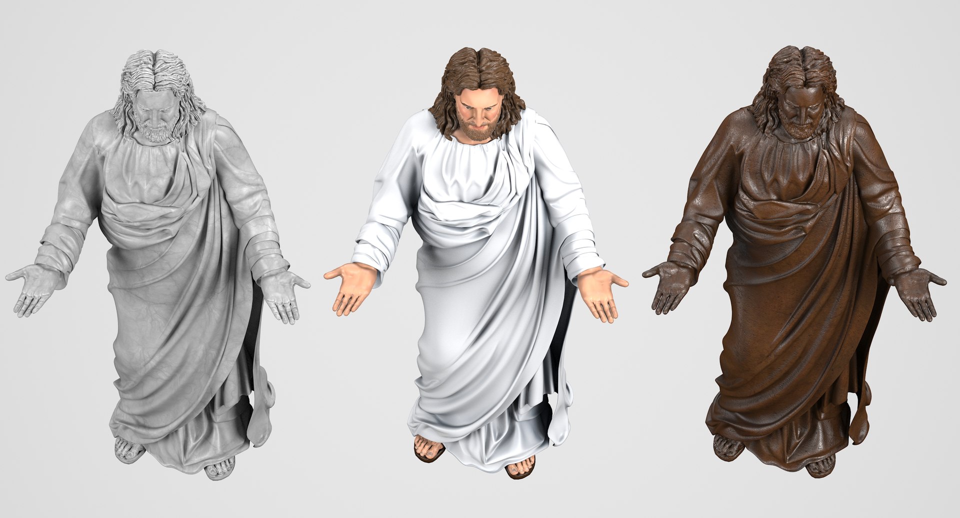 3ds max jesus statue