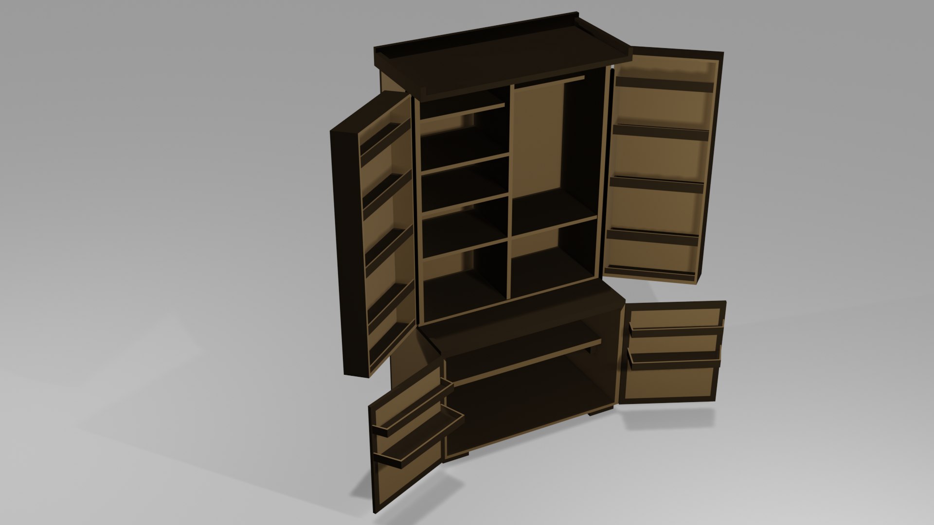 3D Pantry Cabinet Model - TurboSquid 1842212