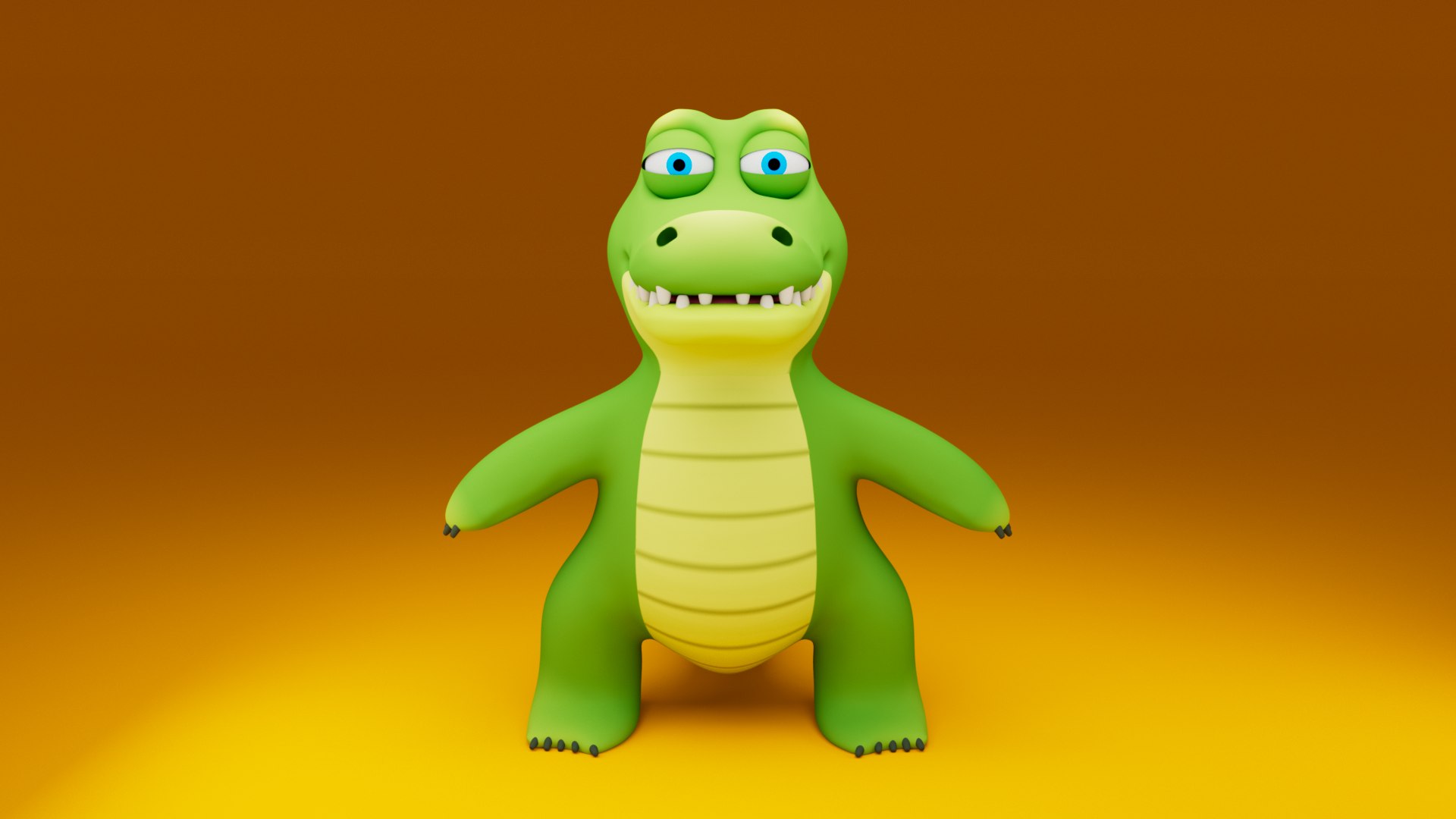 Snappy Stylized Cartoon Alligator Add Bite To Your Projects 3D Model ...