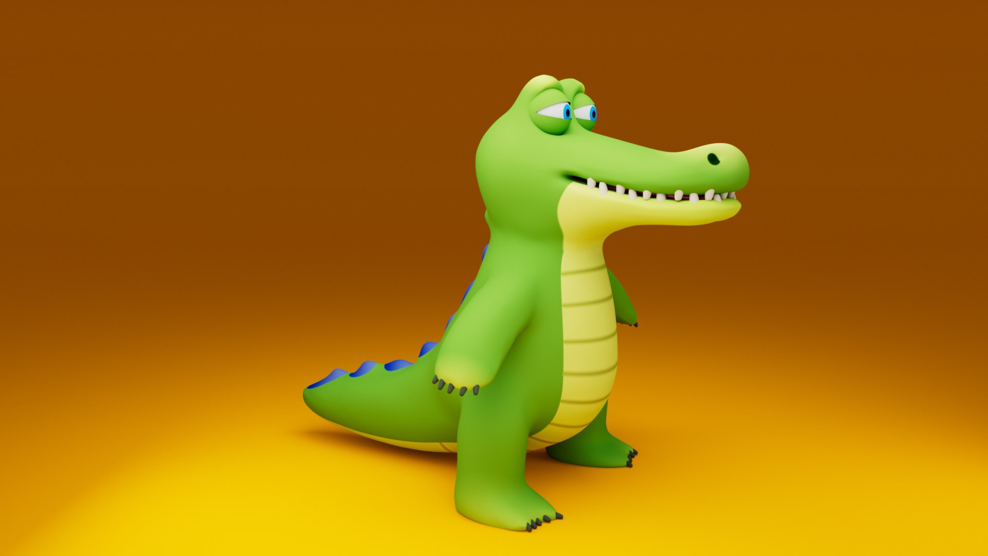 Snappy Stylized Cartoon Alligator Add Bite To Your Projects 3D Model ...