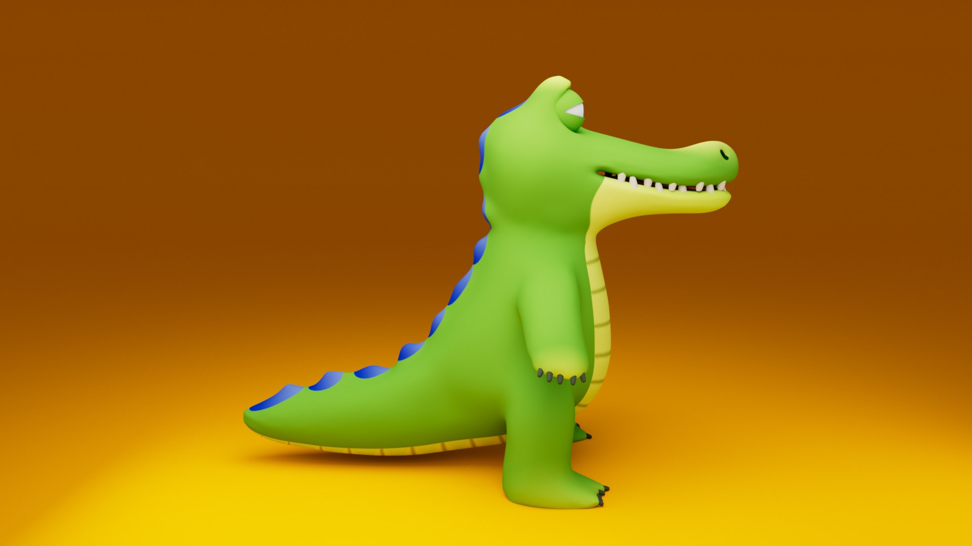 Snappy Stylized Cartoon Alligator Add Bite To Your Projects 3D Model ...
