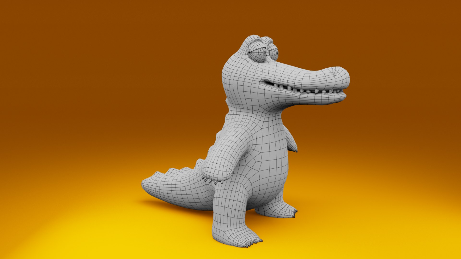 Snappy Stylized Cartoon Alligator Add Bite To Your Projects 3D Model ...