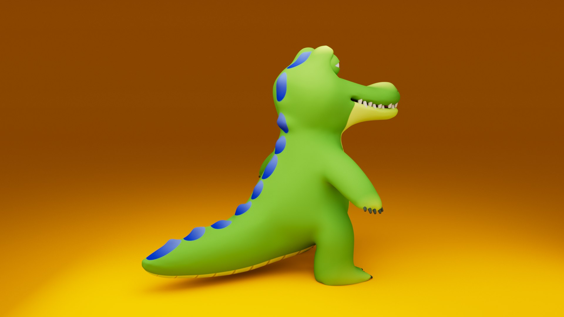 Snappy Stylized Cartoon Alligator Add Bite To Your Projects 3D Model ...
