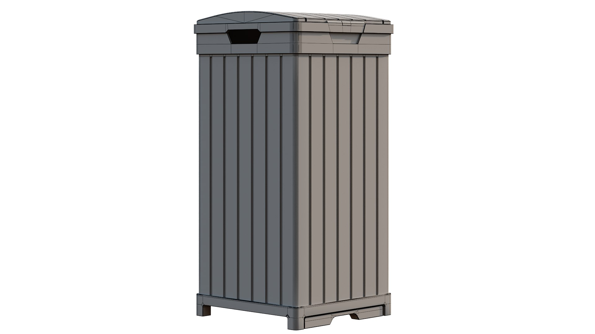 3D Outdoor Trash Can By Keter Model - TurboSquid 2211057