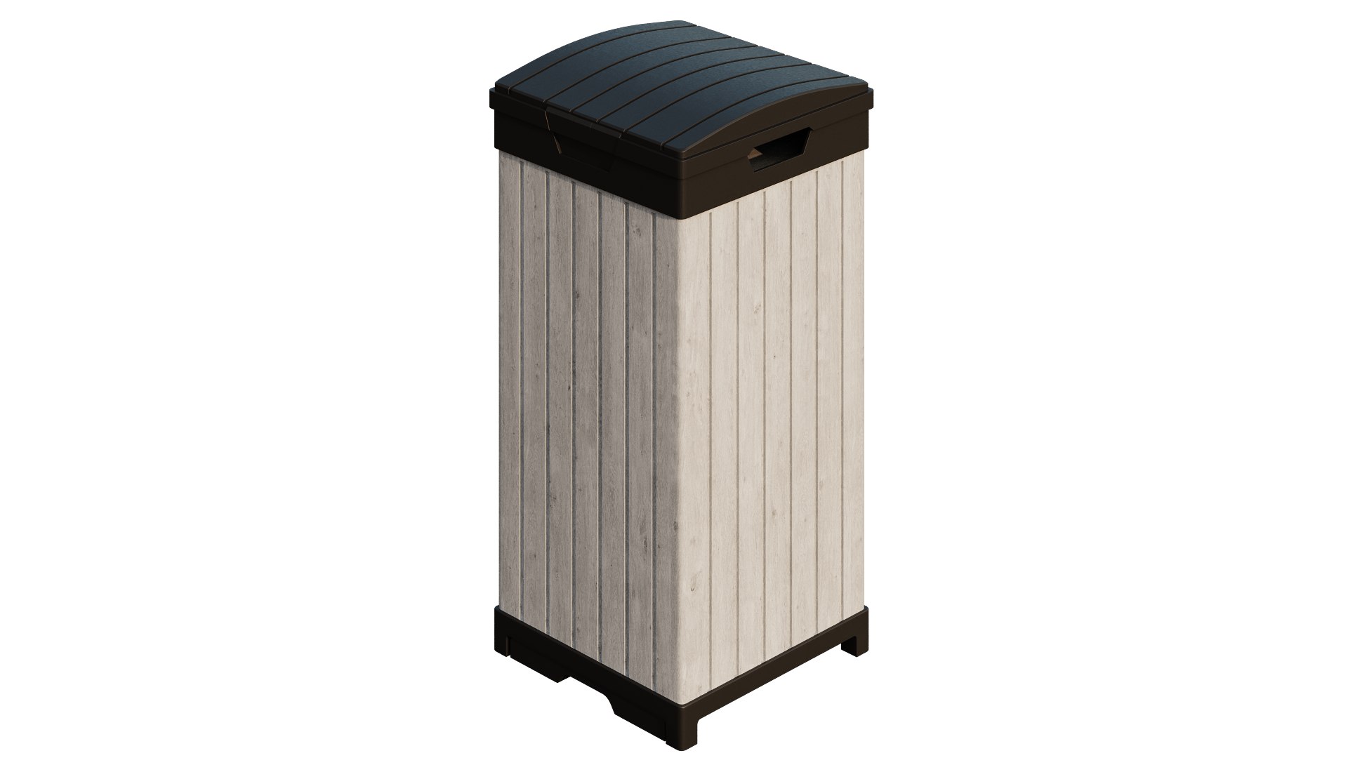 3D Outdoor Trash Can By Keter Model - TurboSquid 2211057