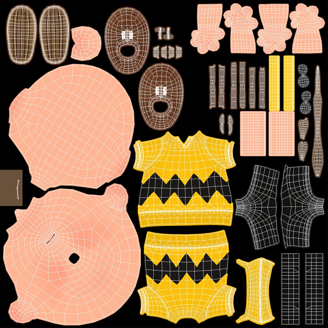 3D Charlie Brown Rigged Model - TurboSquid 2330677