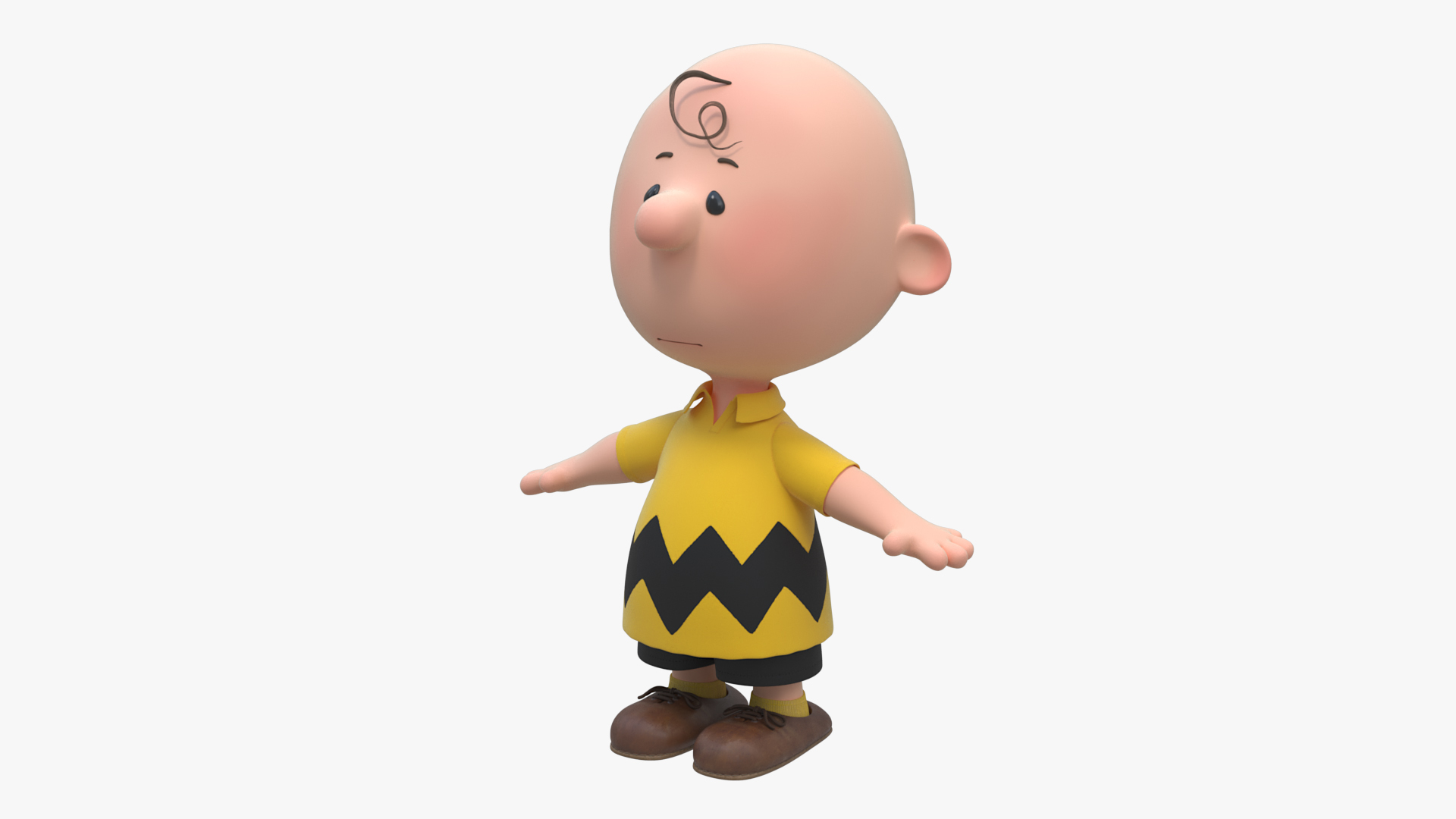 3D Charlie Brown Rigged Model - TurboSquid 2330677