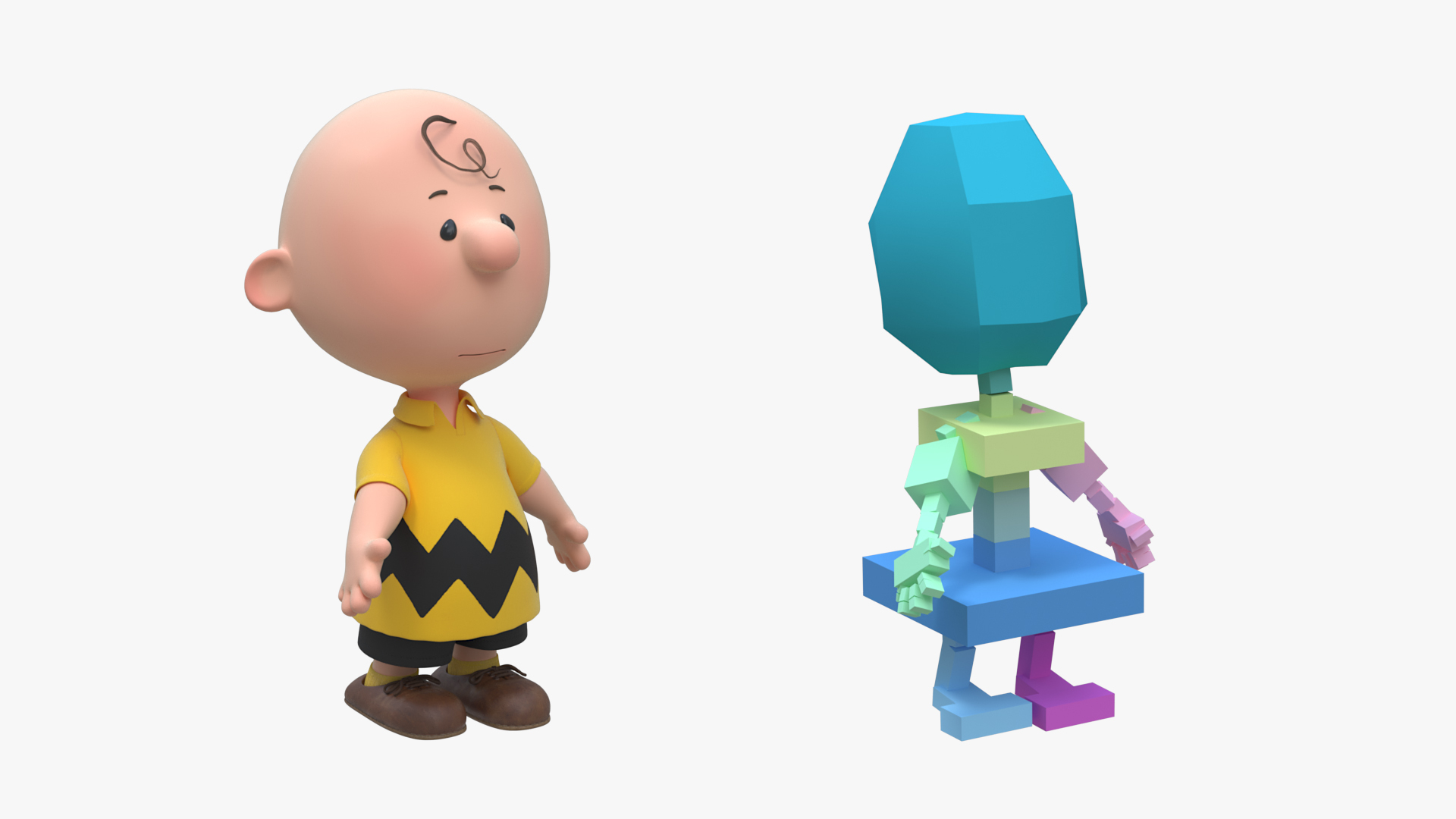 3D Charlie Brown Rigged Model - TurboSquid 2330677