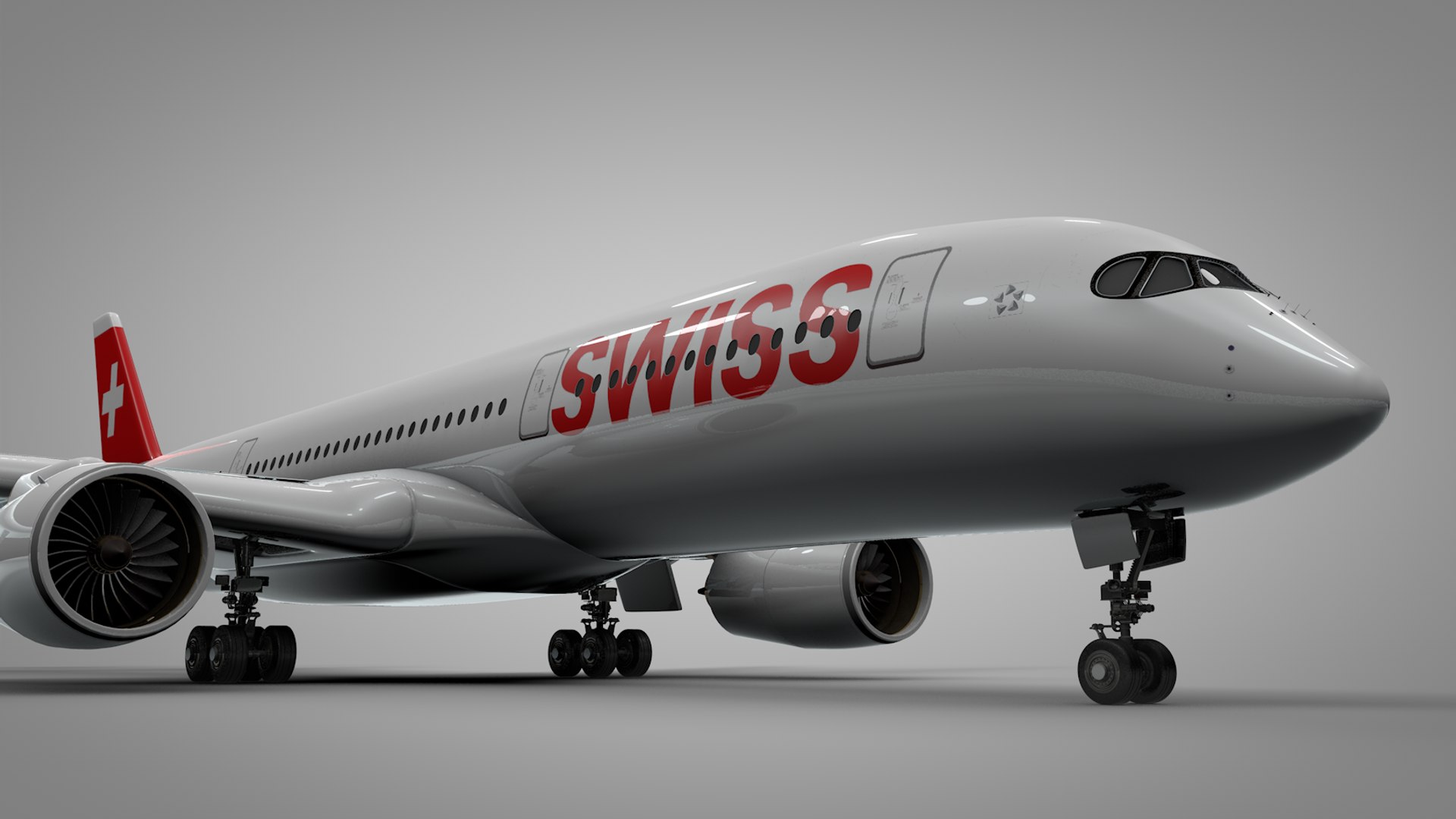 3D Airbus A350-900 Swiss Air Model - TurboSquid 1428606