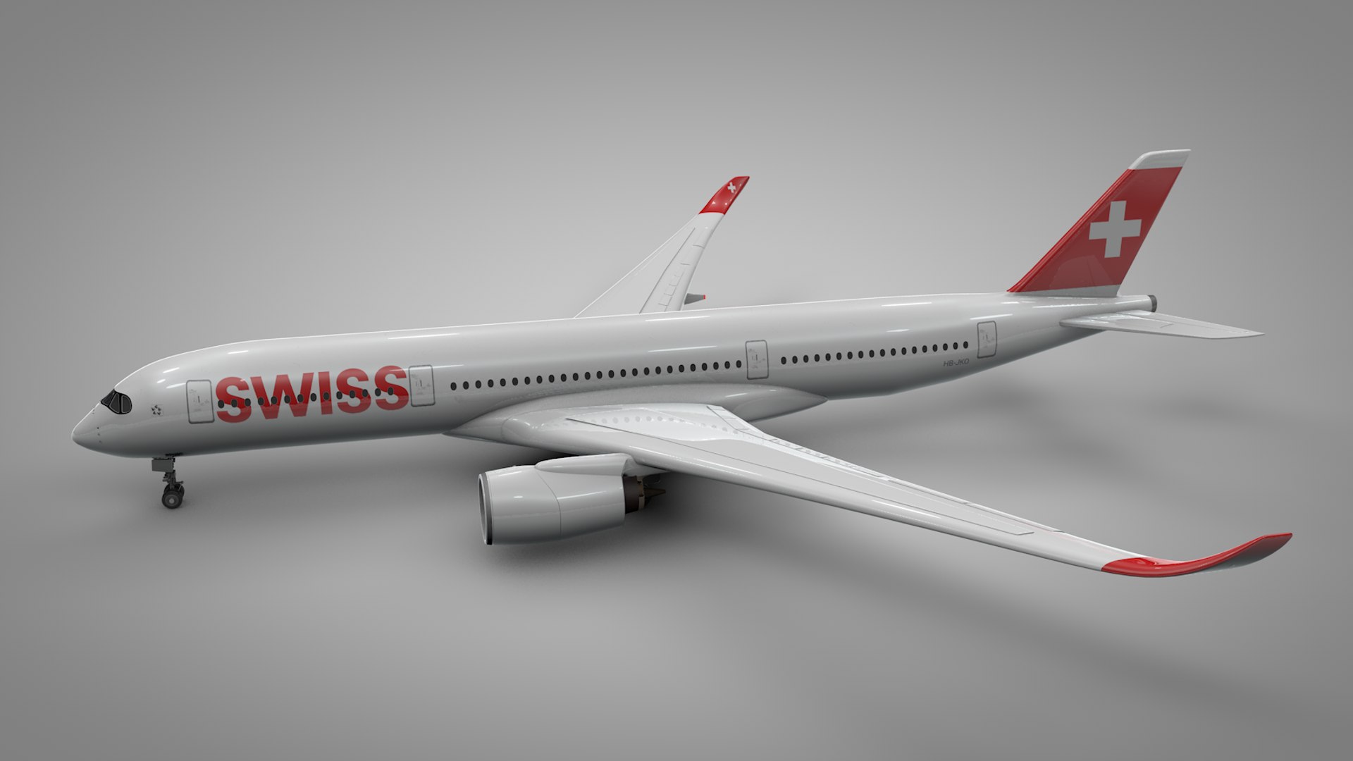 3D Airbus A350-900 Swiss Air Model - TurboSquid 1428606