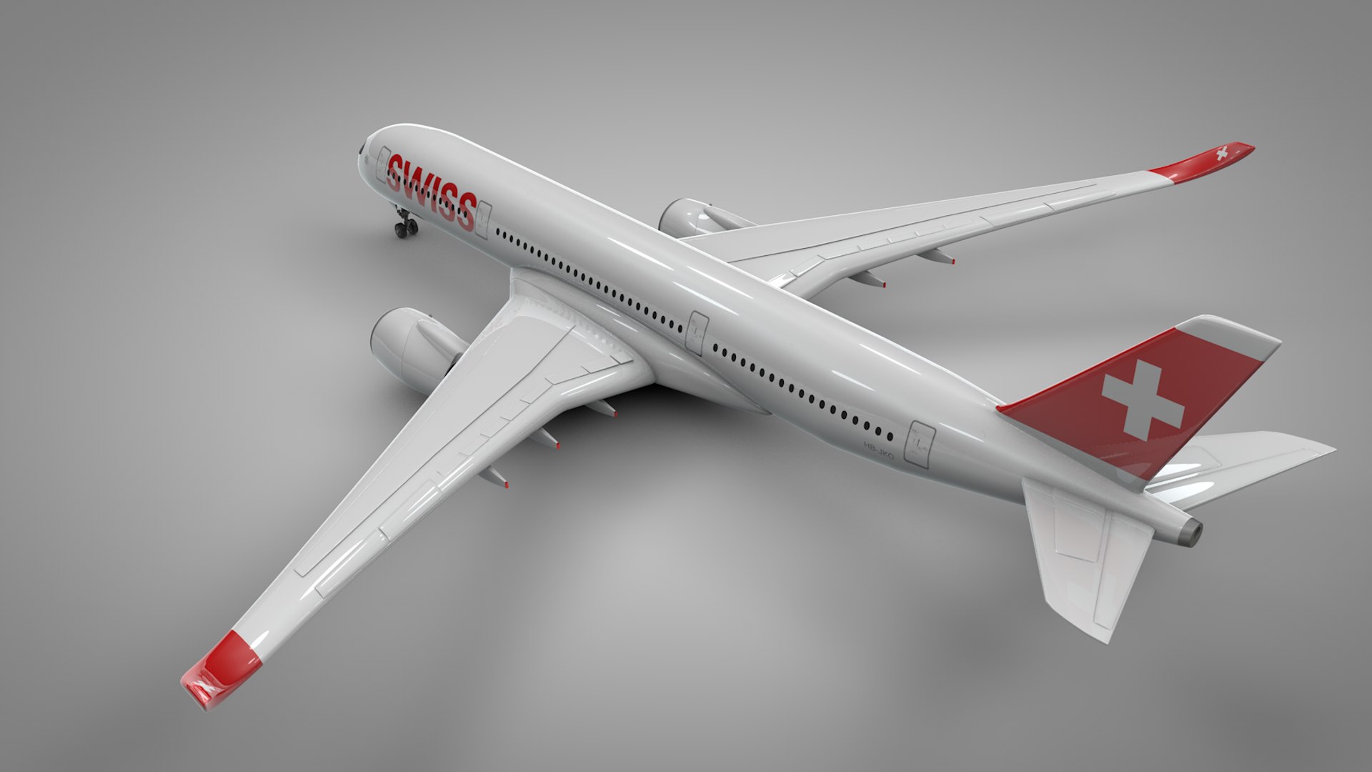 3D Airbus A350-900 Swiss Air Model - TurboSquid 1428606