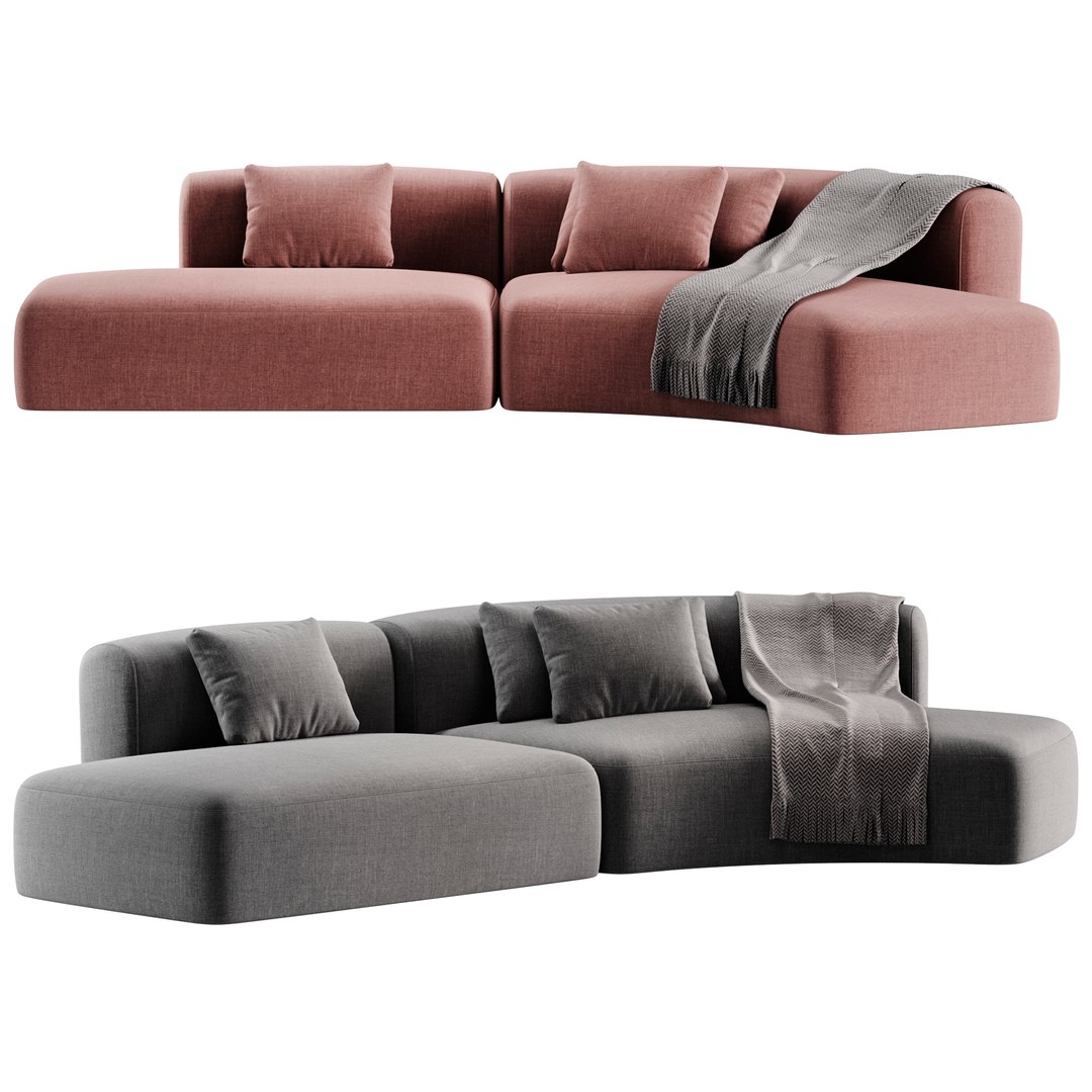 3D Cosy Curve Sofa 01 - TurboSquid 2111535