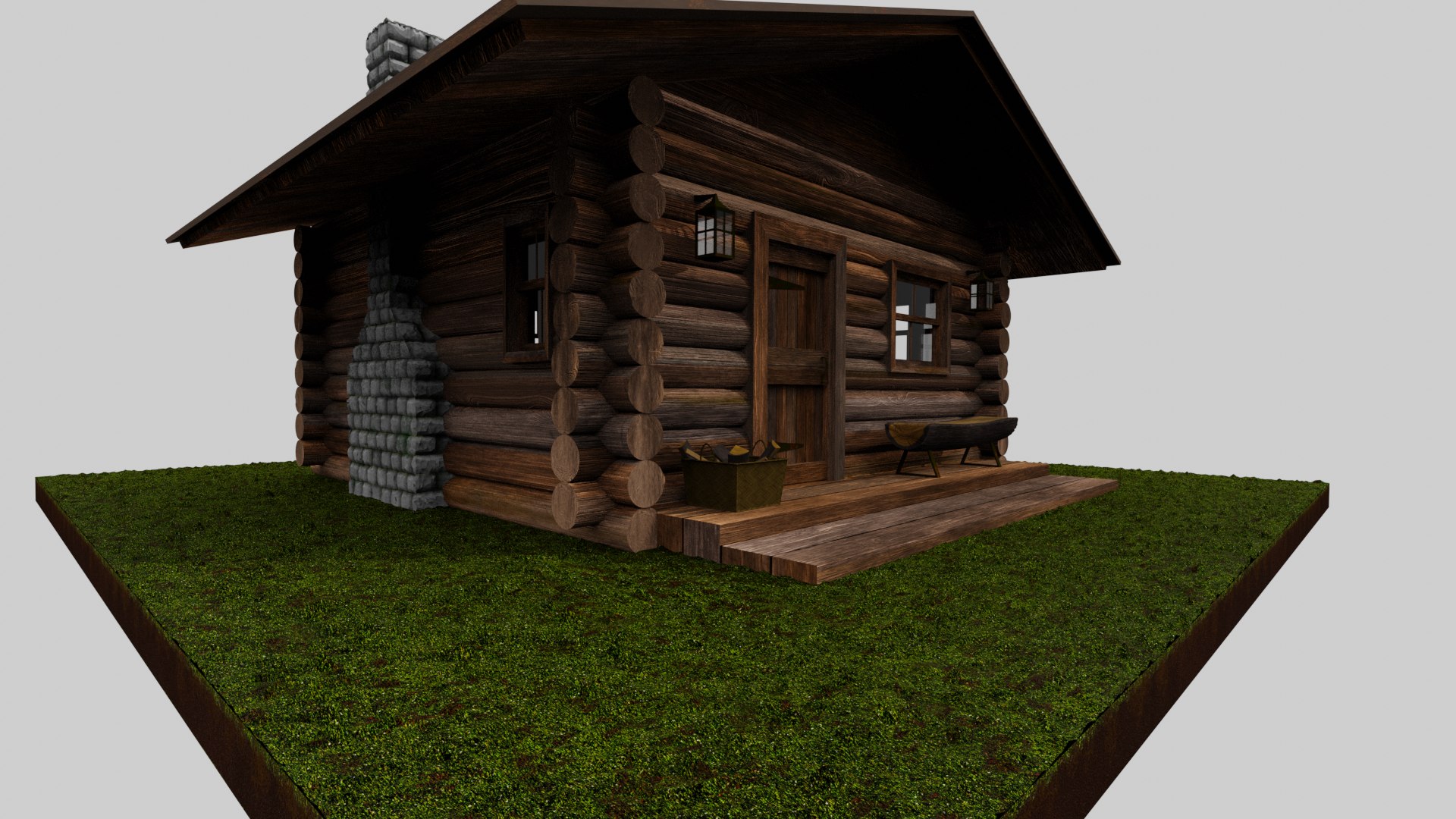 3D Forest Wooden House - TurboSquid 1614301
