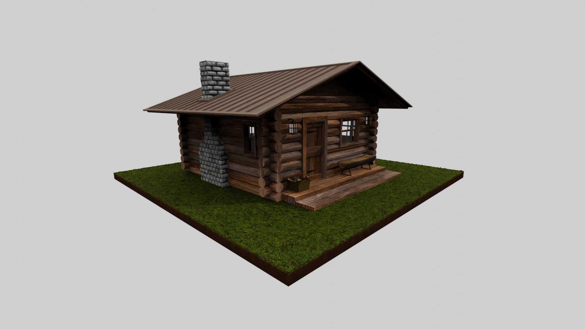 3D Forest Wooden House - TurboSquid 1614301