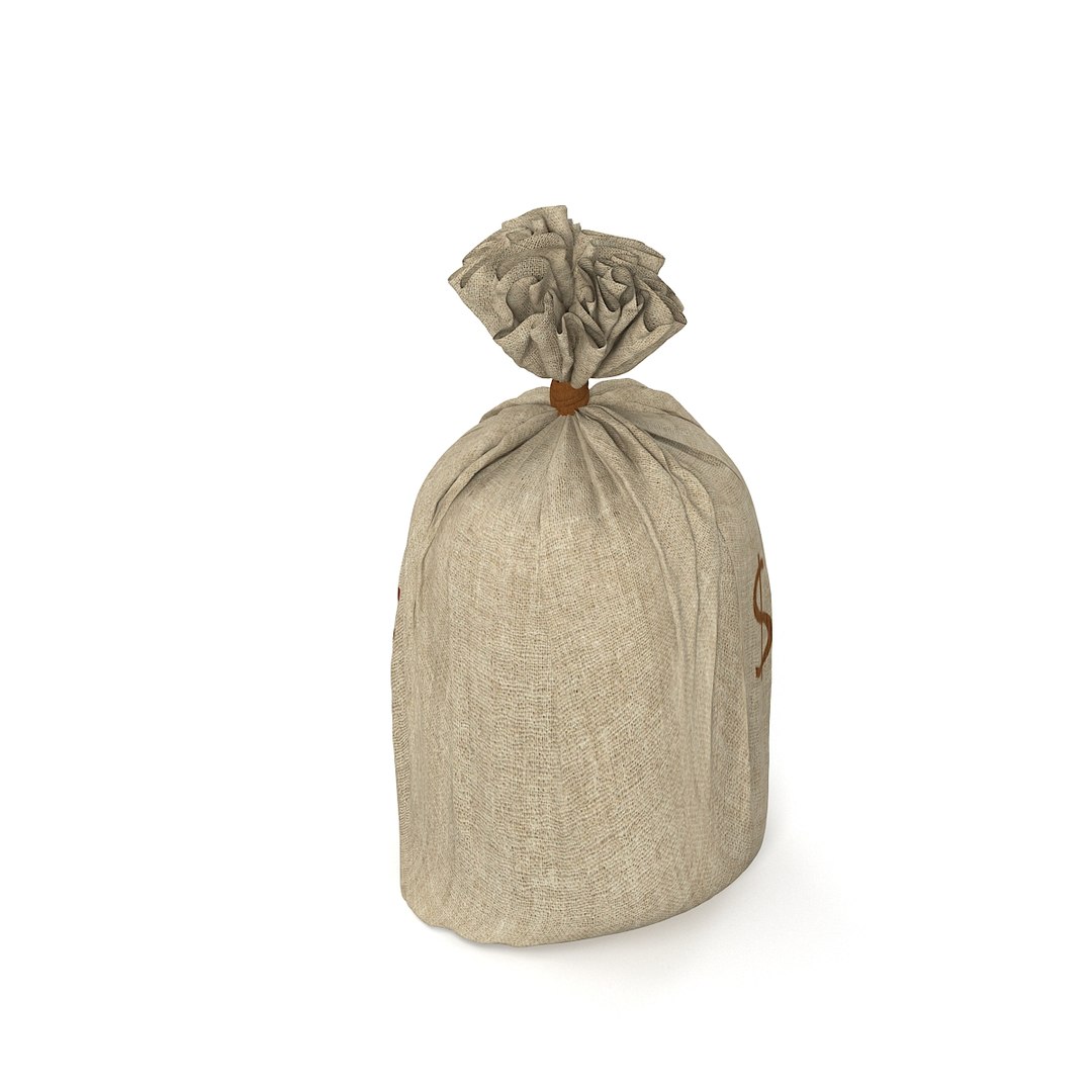 3d money sack model